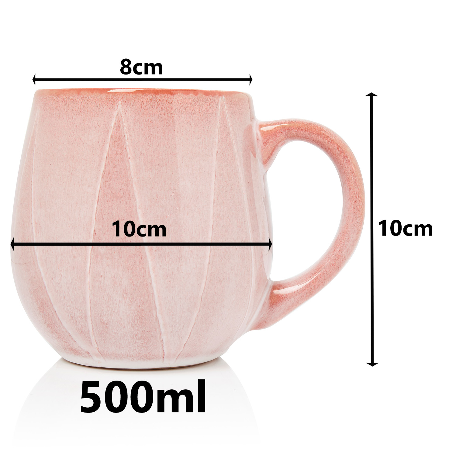 500ml Stoneware Coffee Mugs Reactive Glazed Snug Mug Tea Hot Drinks ...