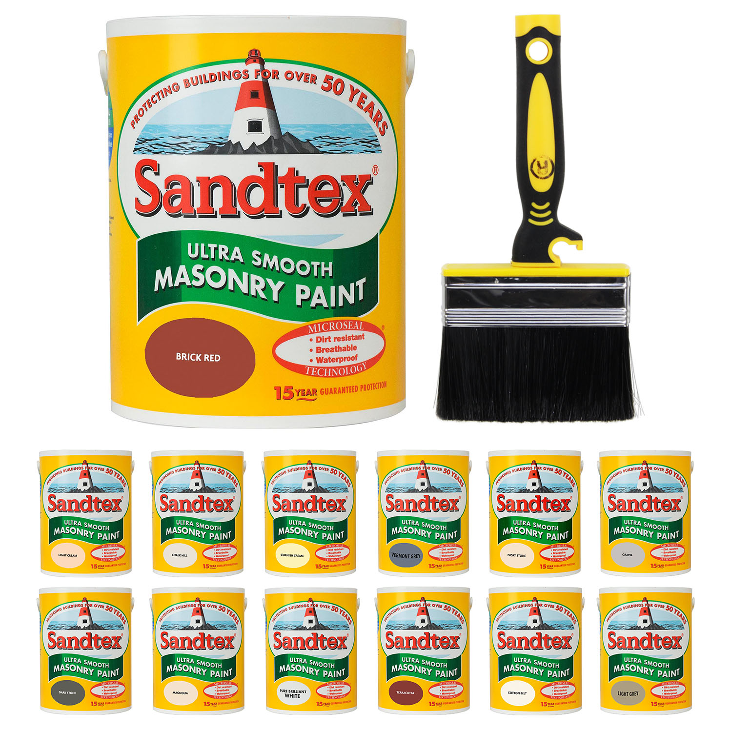 Sandtex 5 Litre & 7.5 Litre Ultra Smooth Masonry Paint Exterior Home ...