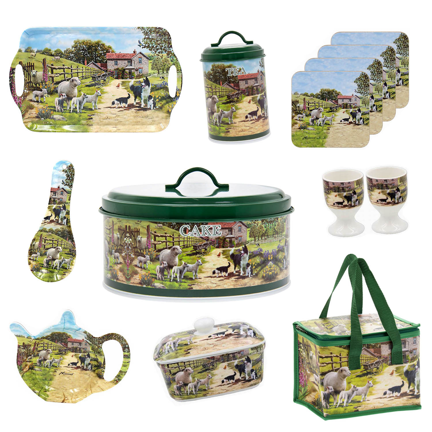 Tea Bag Holder Macneill Studio Country Cows Melamine Tea Bag Tidy Farm ...