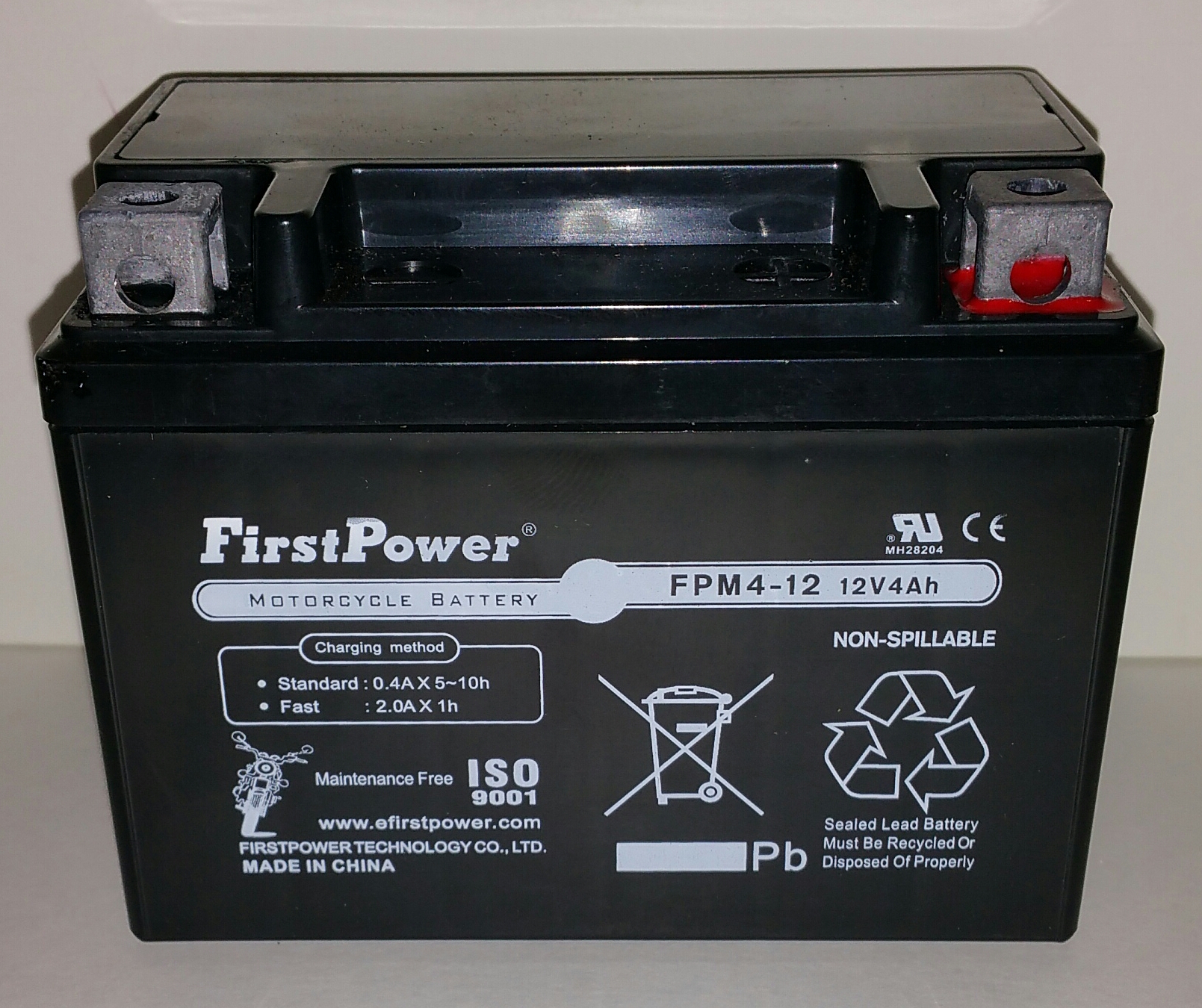 (1) FirstPower YTX4L-BS for DRR All Models Motorcycle Battery