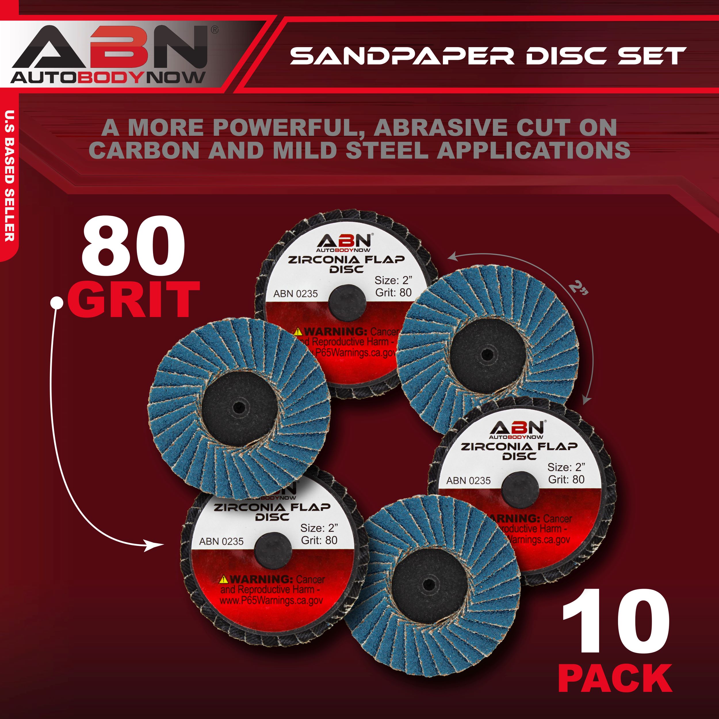 ABN 2 T27 120 Grit High Density Zirconia Alumina Flat Flap Disc Roloc ...