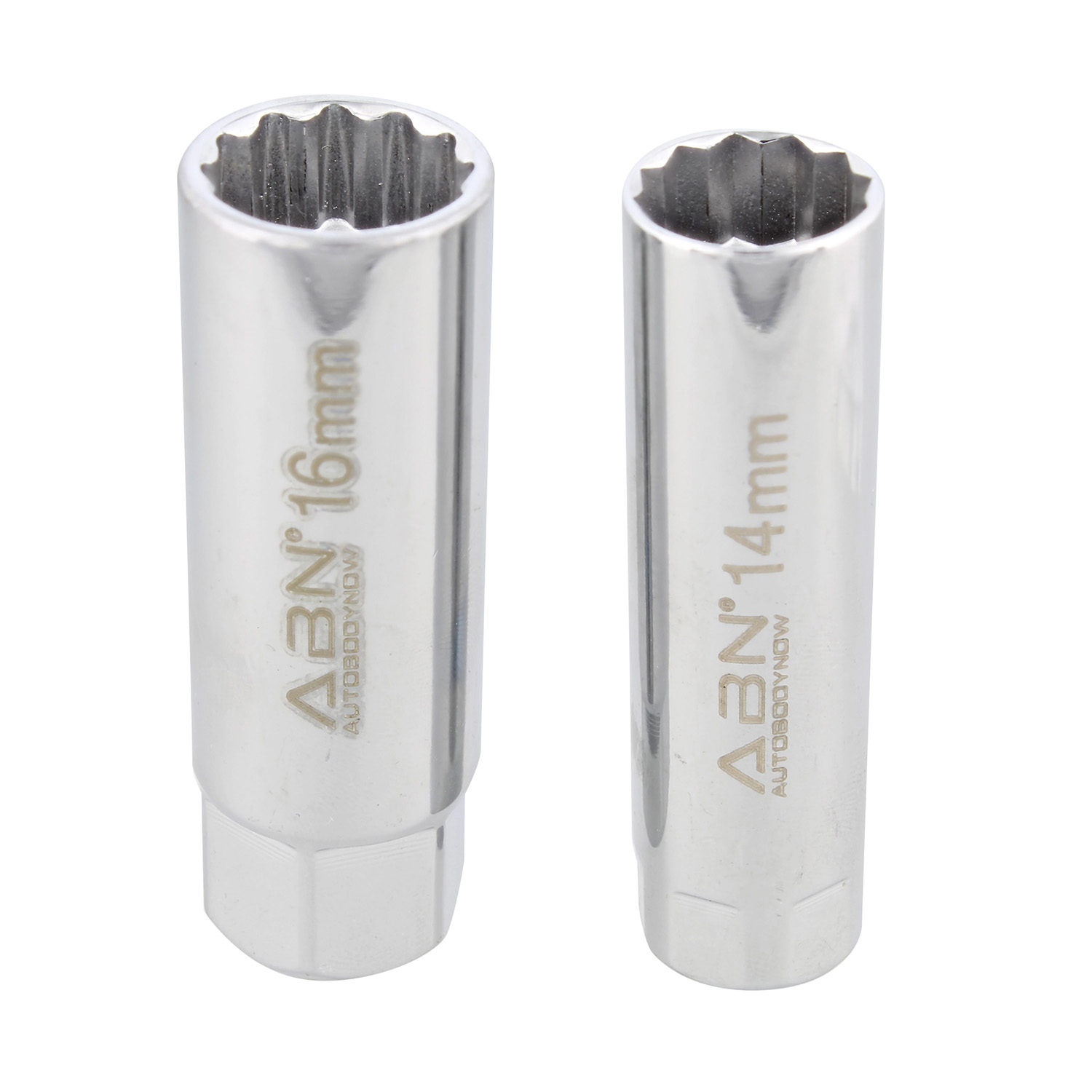 Abn 3 8 In Dr 14mm 16mm Metric Spark Plug Socket Set Thin Wall 12 Pt