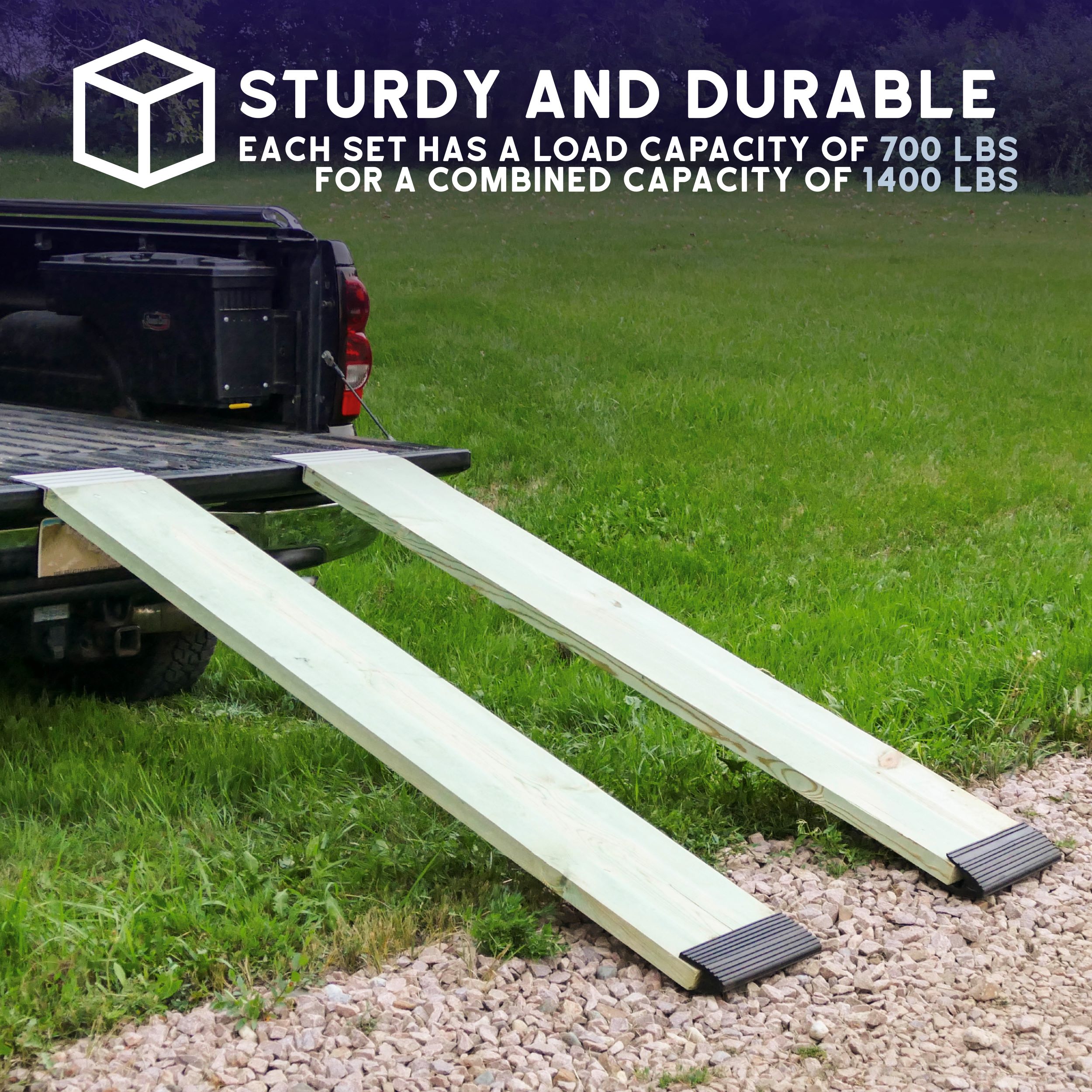 BISupply Truck Ramp End Kit - 12in Motorcycle Loading Ramp Brackets and ...