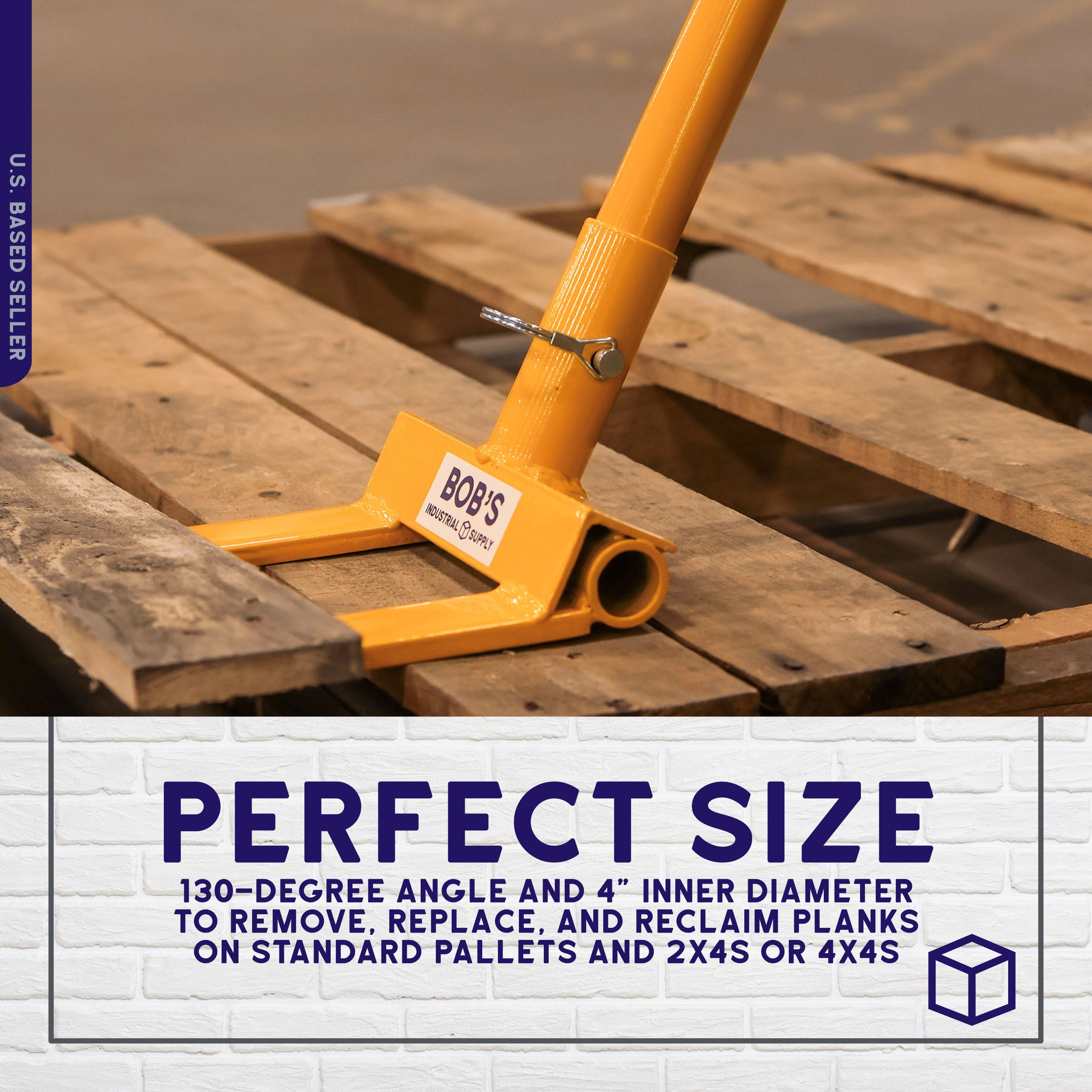BISupply Pallet Buster Tool with Handle 3 Section 41in Deck Wrecker ...