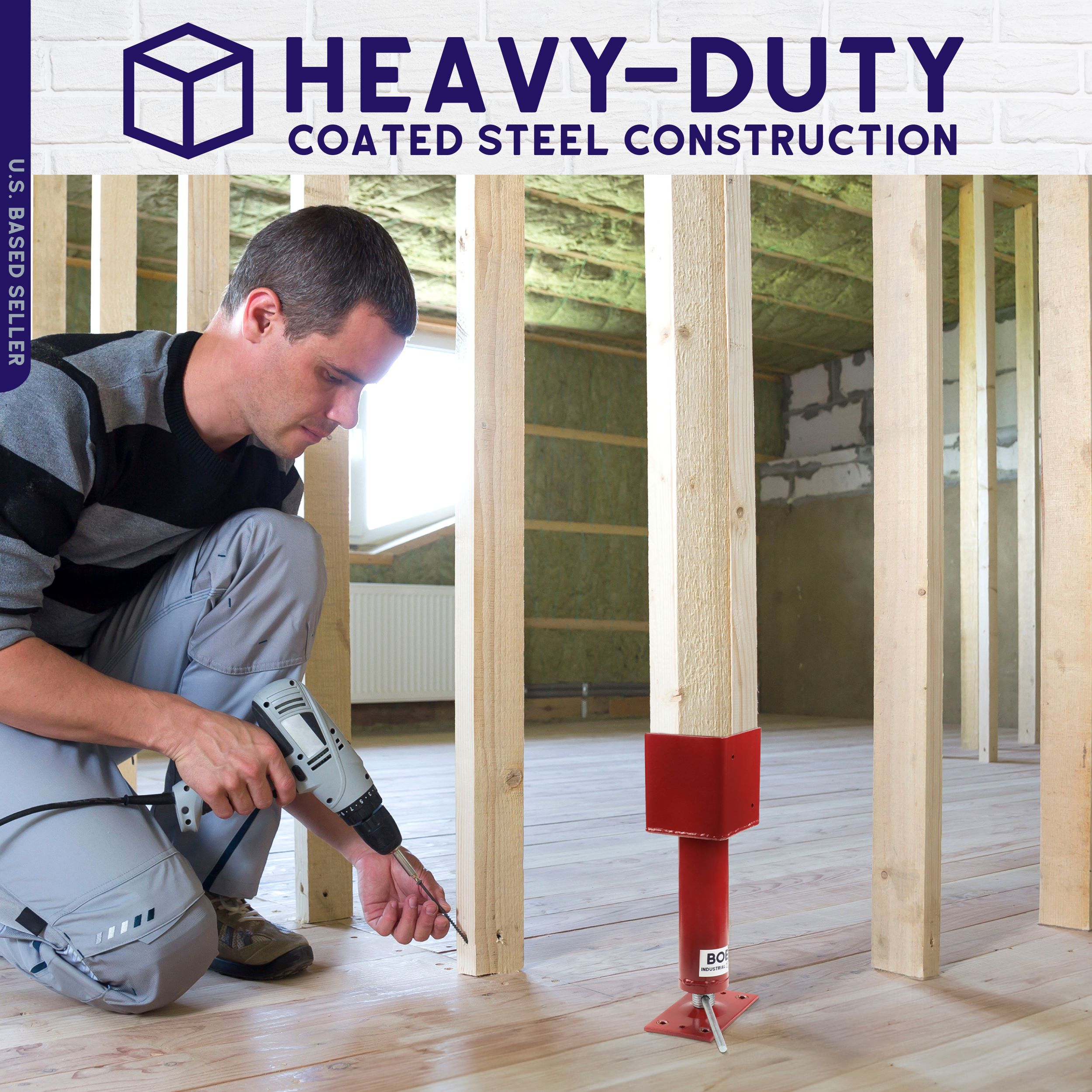 BISupply Adjustable House Jacks for Lifting 4x4 Shore Beam 1pk - Temp ...