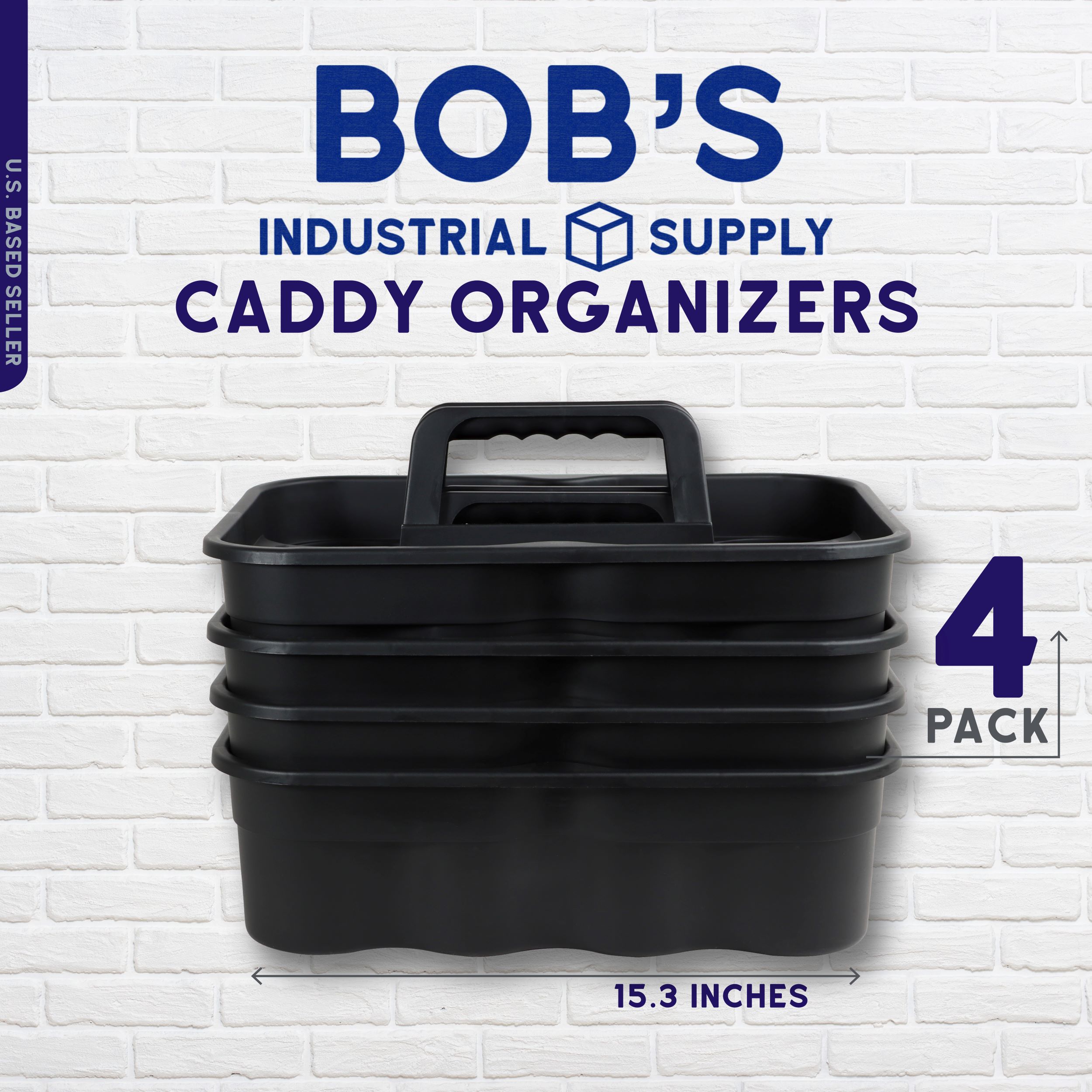 BISupply 4 Pack Portable Cleaning Supplies Caddy Organizer with Handle ...