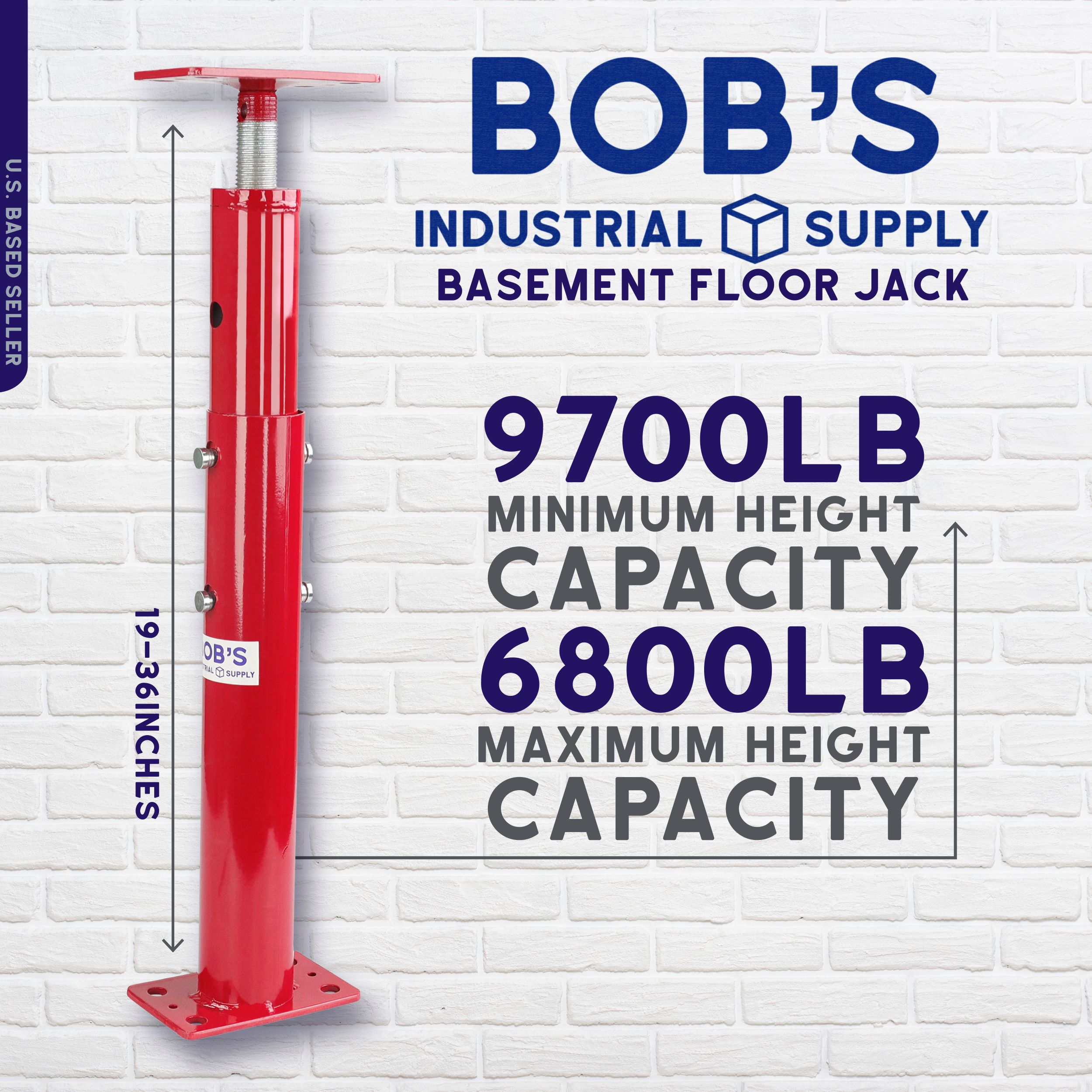 BISupply Adjustable Floor Jack Post Basement 1pk - 36in Ceiling Support ...