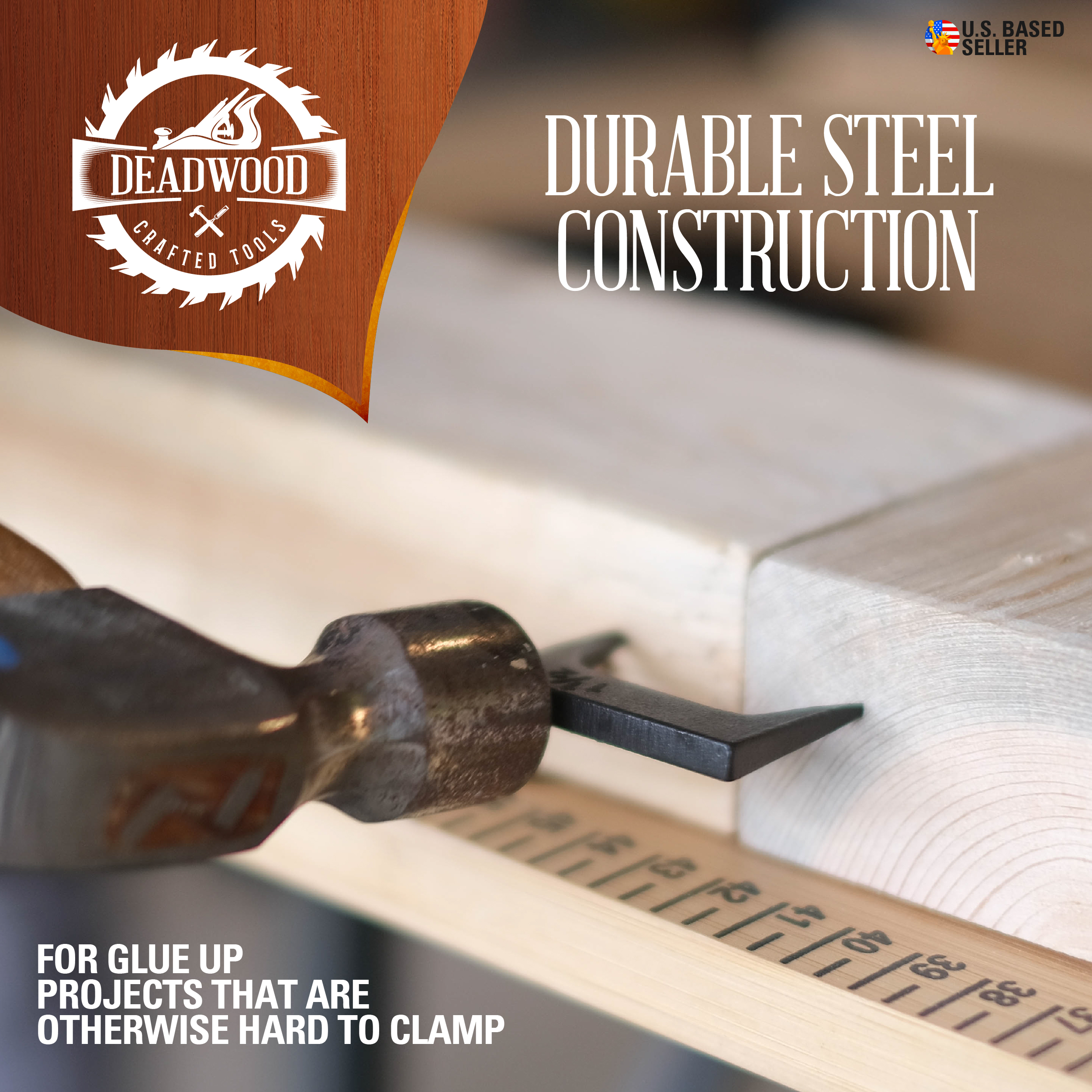 DCT Wood Clamps 1.5” Inch Pinch Dog 10-Piece Set Woodworking Glue Up ...