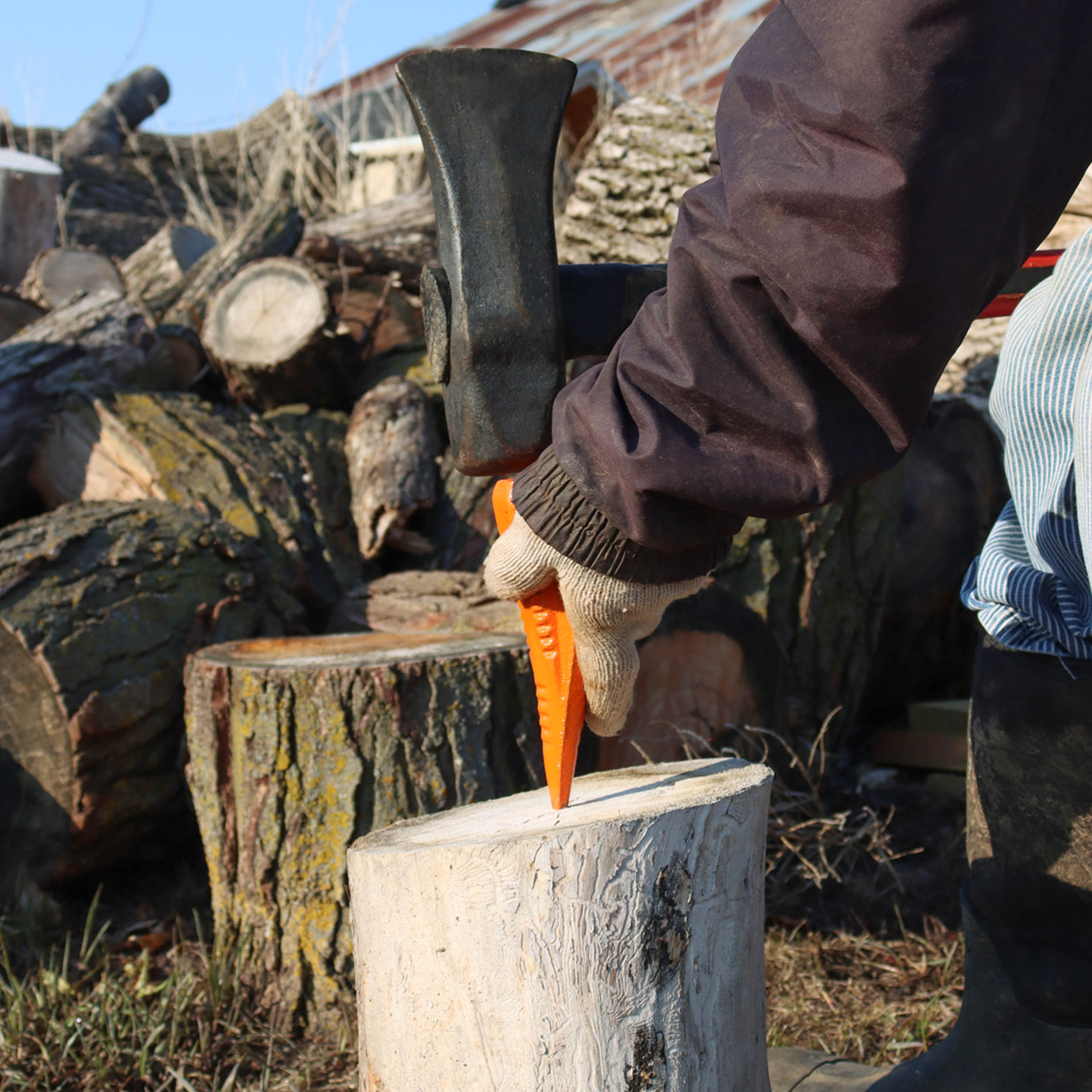 Felled | Manual Log Splitter Wedge Diamond Wedge – Splitting Wedge Wood ...