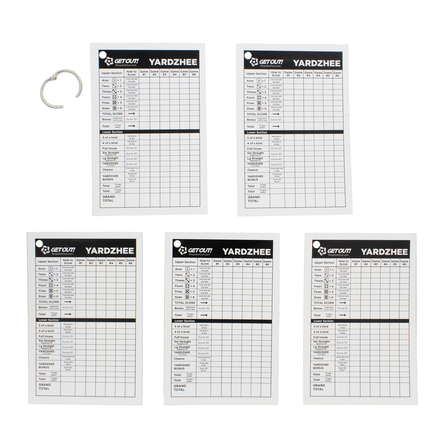 Yard Dice Laminated Score Cards Small 5pk Dice Game Sheets Point Pads yard-dice-laminated-score-cards-small-5pk-dice-game-sheets-point-pads