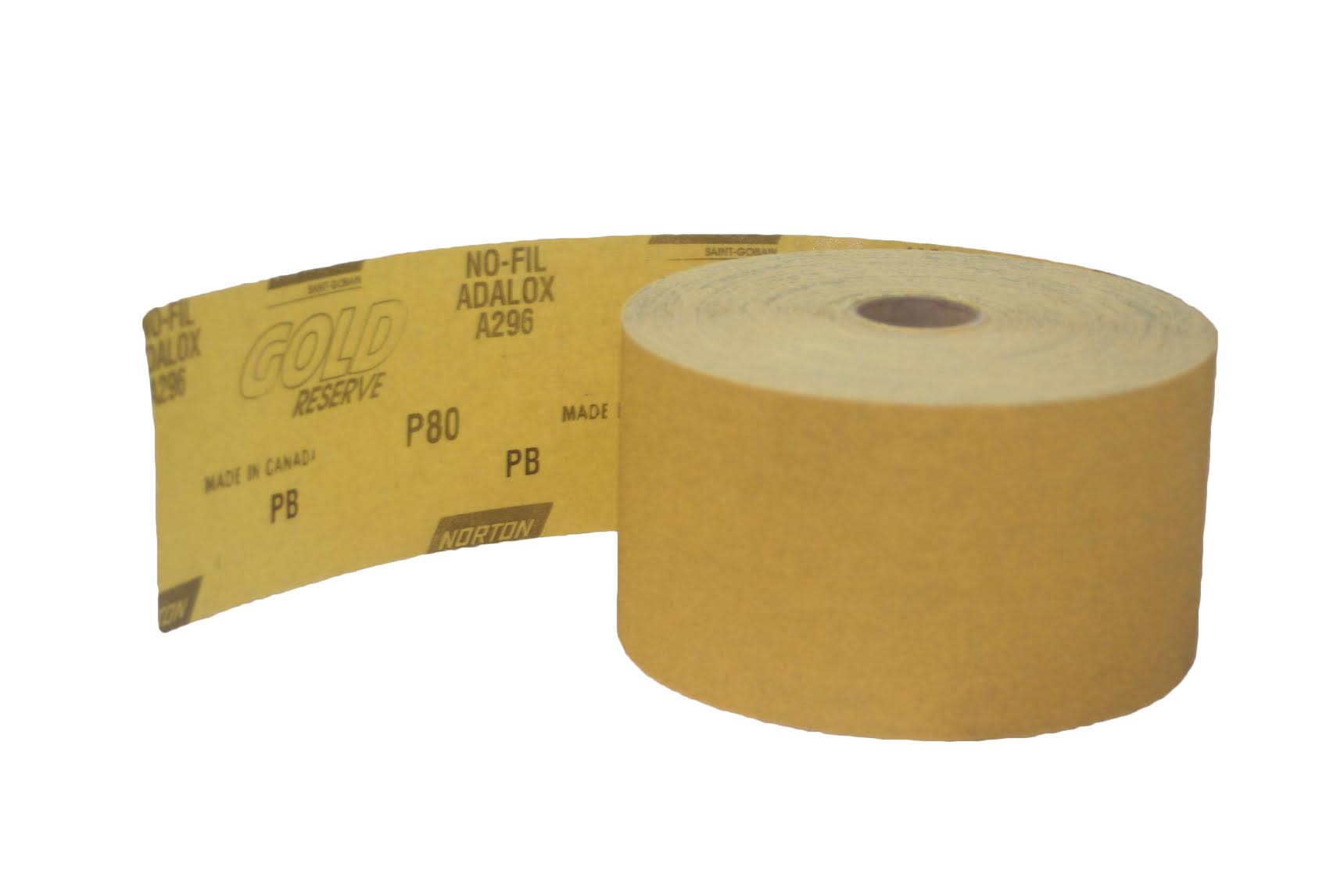 220 Grit Sandpaper Norton 80 Grit PSA Sandpaper Roll - 2.75" X 25 Yards ...