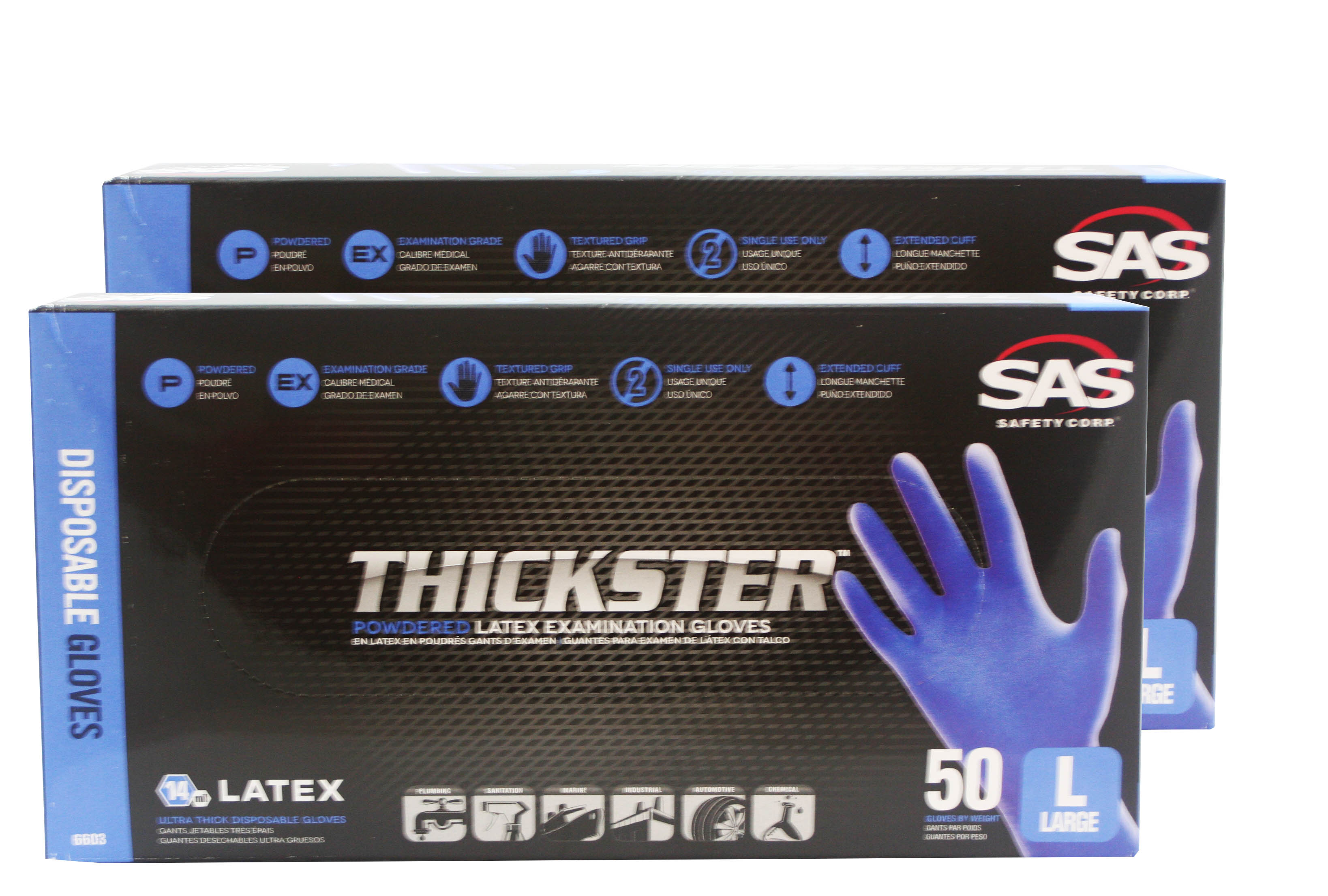 SAS Thickster Textured Safety Latex Gloves (2 Boxes) | eBay