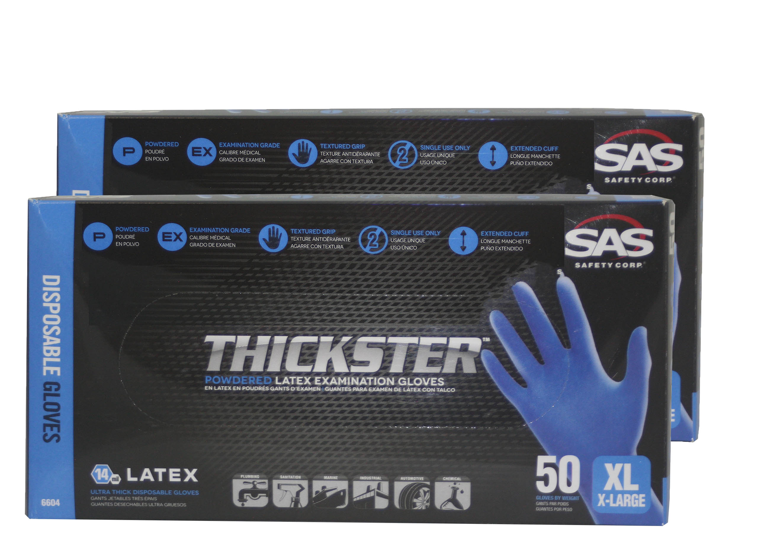 SAS Thickster Textured Safety Latex Gloves (2 Boxes) | eBay