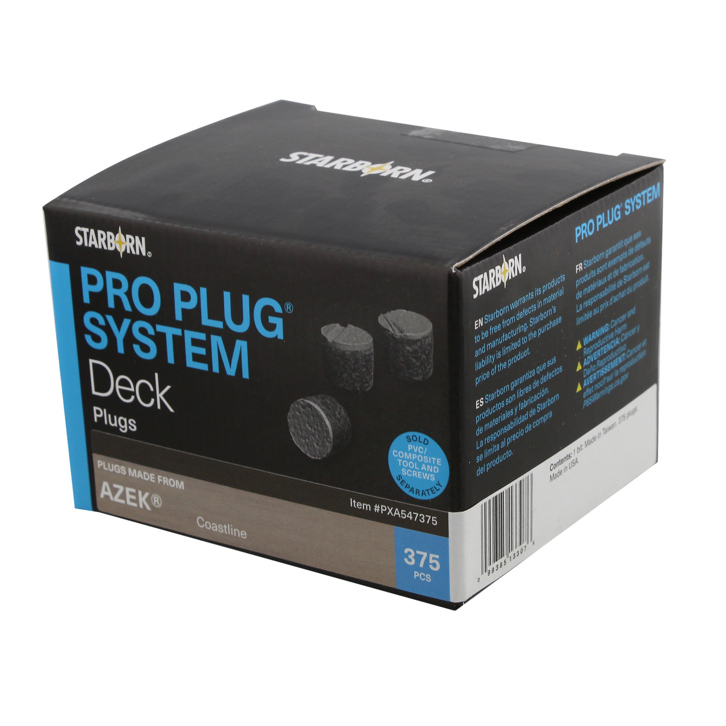 Pro Plug® PVC/Comp - Plugs 375 100 sf Azek Coastline PXD547375 | eBay