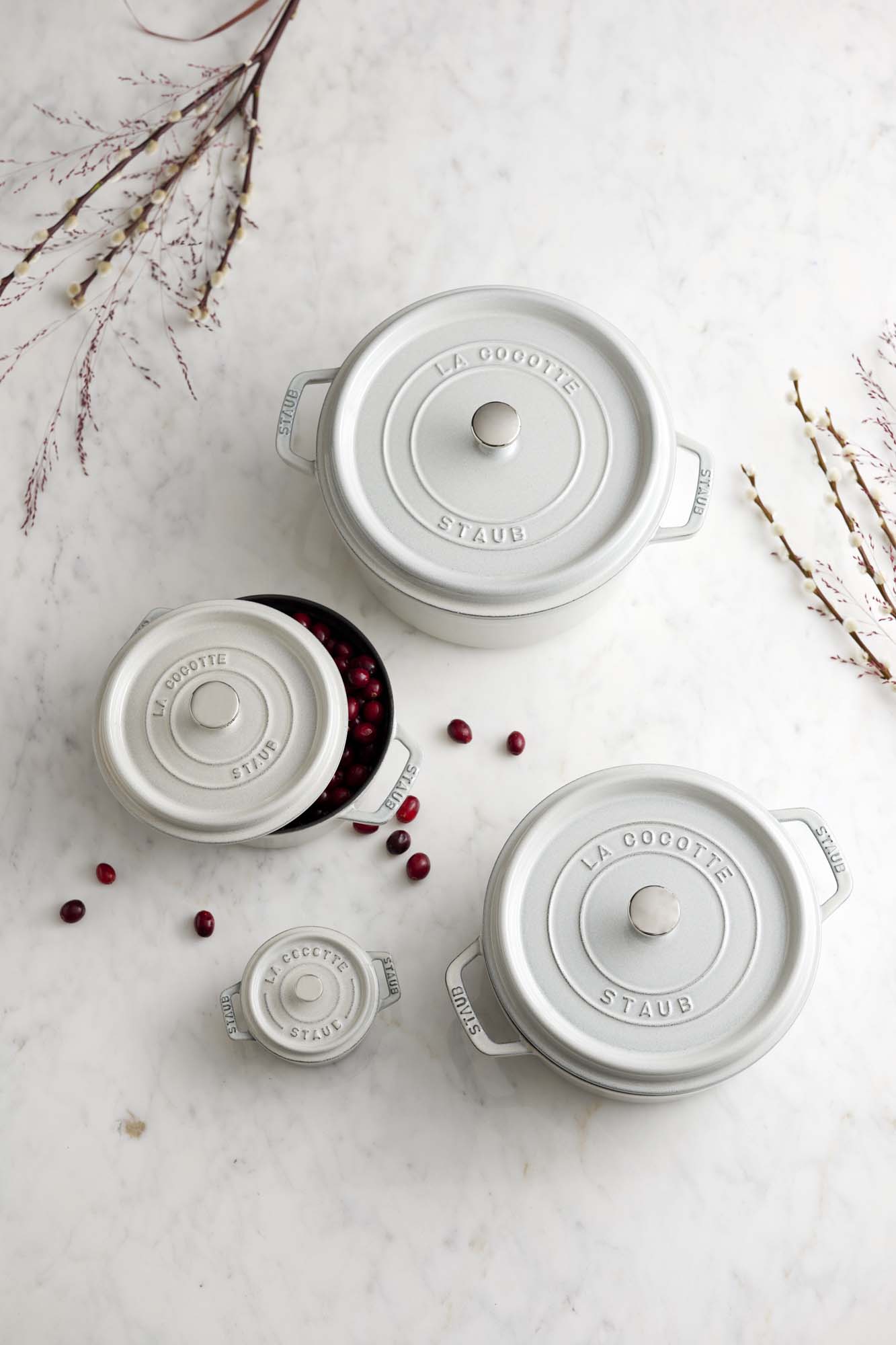 Staub 1102685 Cast Iron Round Cocotte Oven 5.5 Quart Basil for sale ...