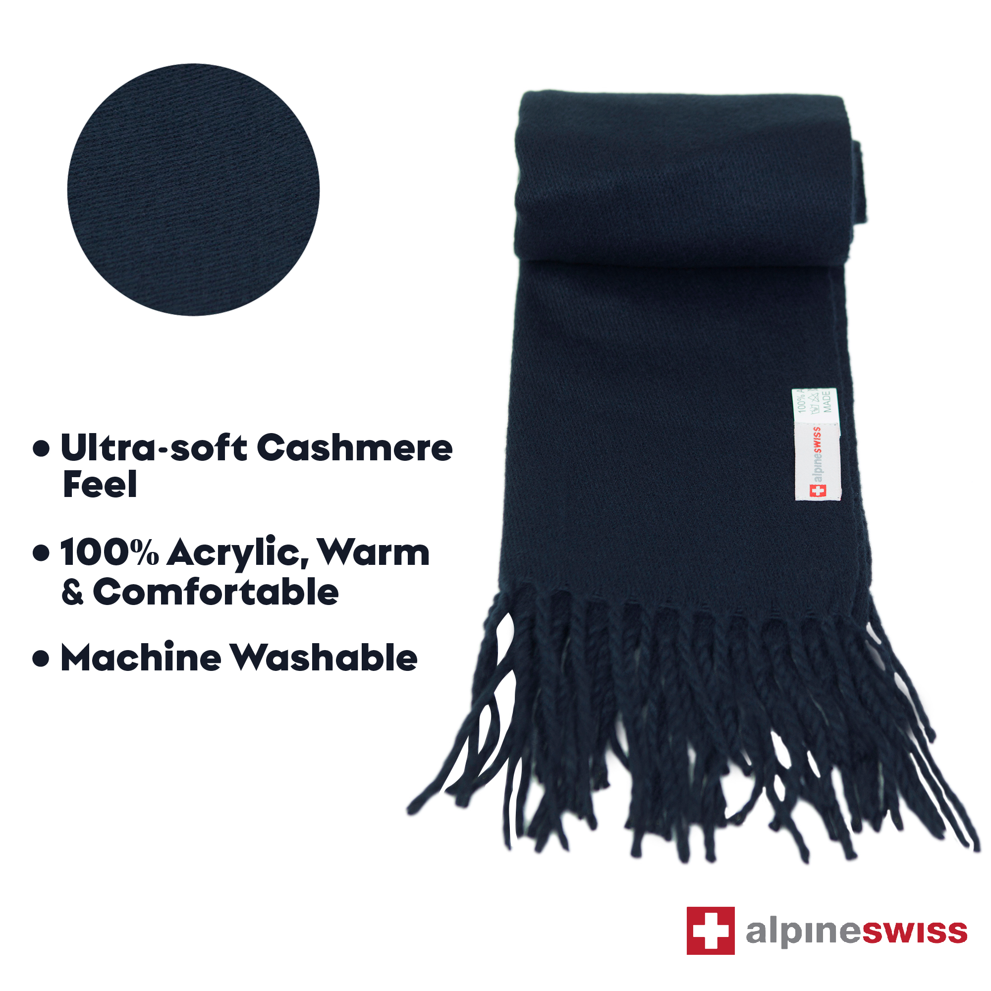 Alpine Swiss Mens Scarf Softer Than Cashmere Scarves Plaids Womens ...