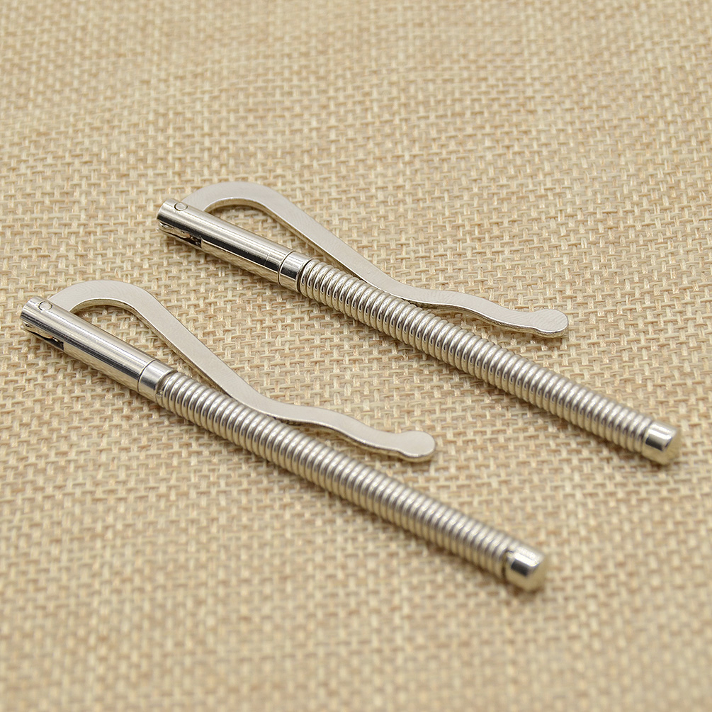 2pcs Metal Money Clip Bar Spring Clip for DIY Handwork Leather Craft ...