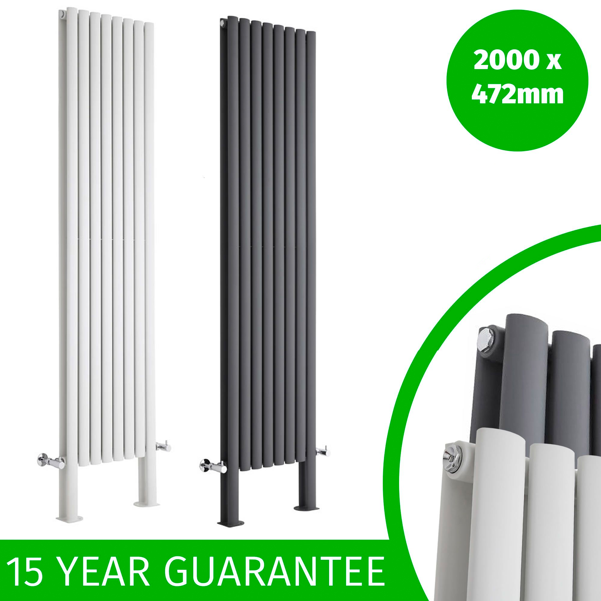 Vertical Designer Radiator Tall Upright Oval Column Panel Rad Central ...