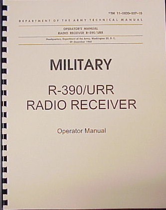 Collins R-390/URR Complete 4 Manual Set Reproduction - Nationwide Radio ...