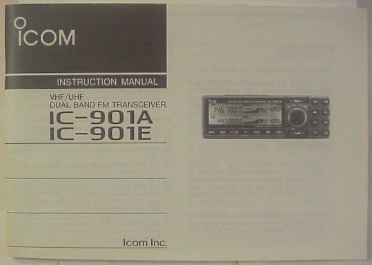 Icom IC-901 A/E Original Operation Manual - Nationwide Radio & Eq ...