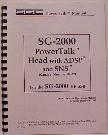 SGC, SG-235 Smartuner Manual Reproduction! - Nationwide Radio & Eq ...