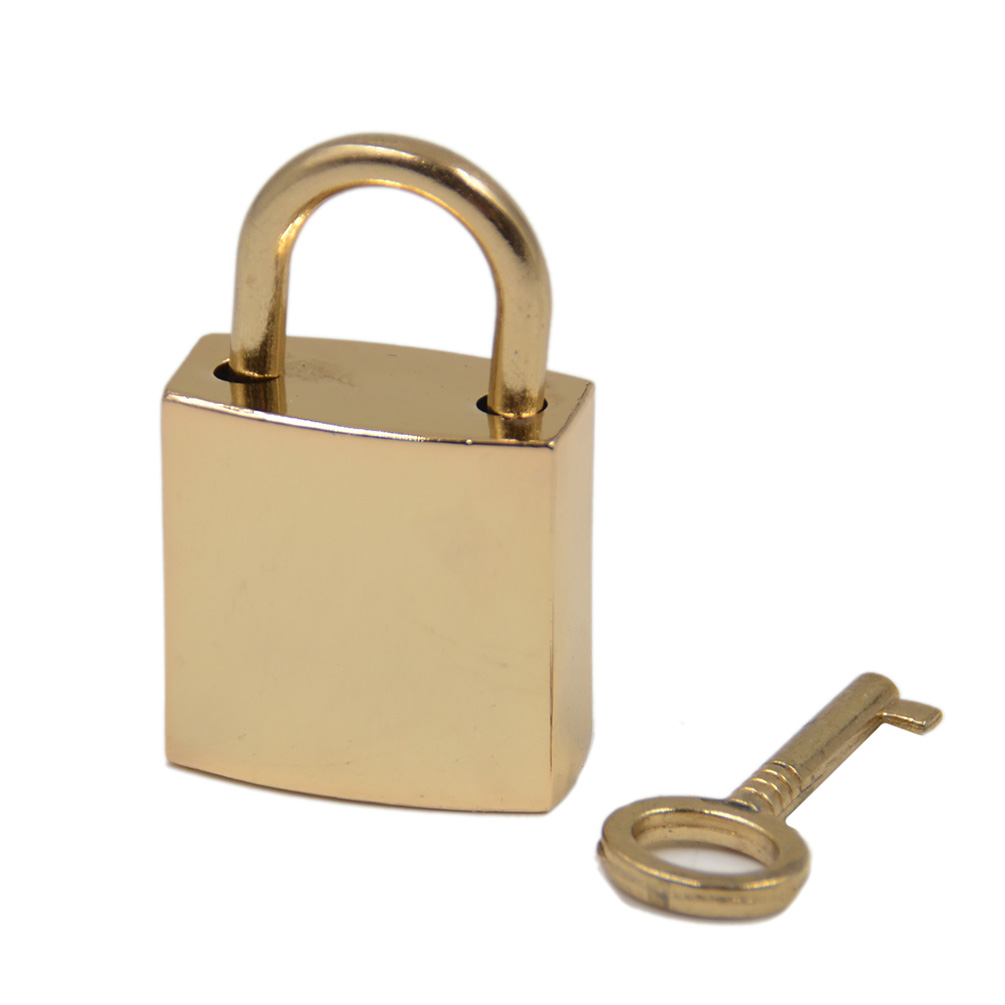 Square Lock Padlocks With Key Travel Suitcase Bags Safety Gold Silver ...