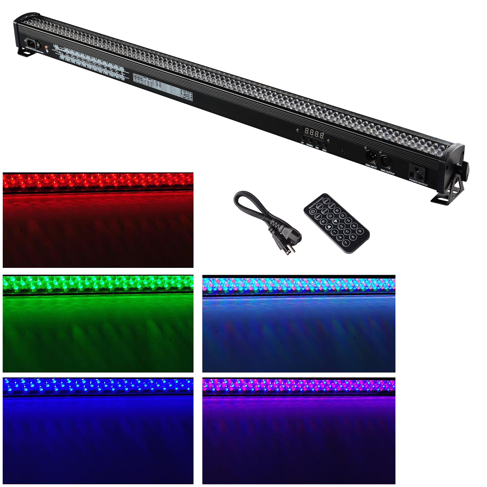 DMX Stage Light Bar 252 LED Sound Activated RGB Lighting for Disco ...