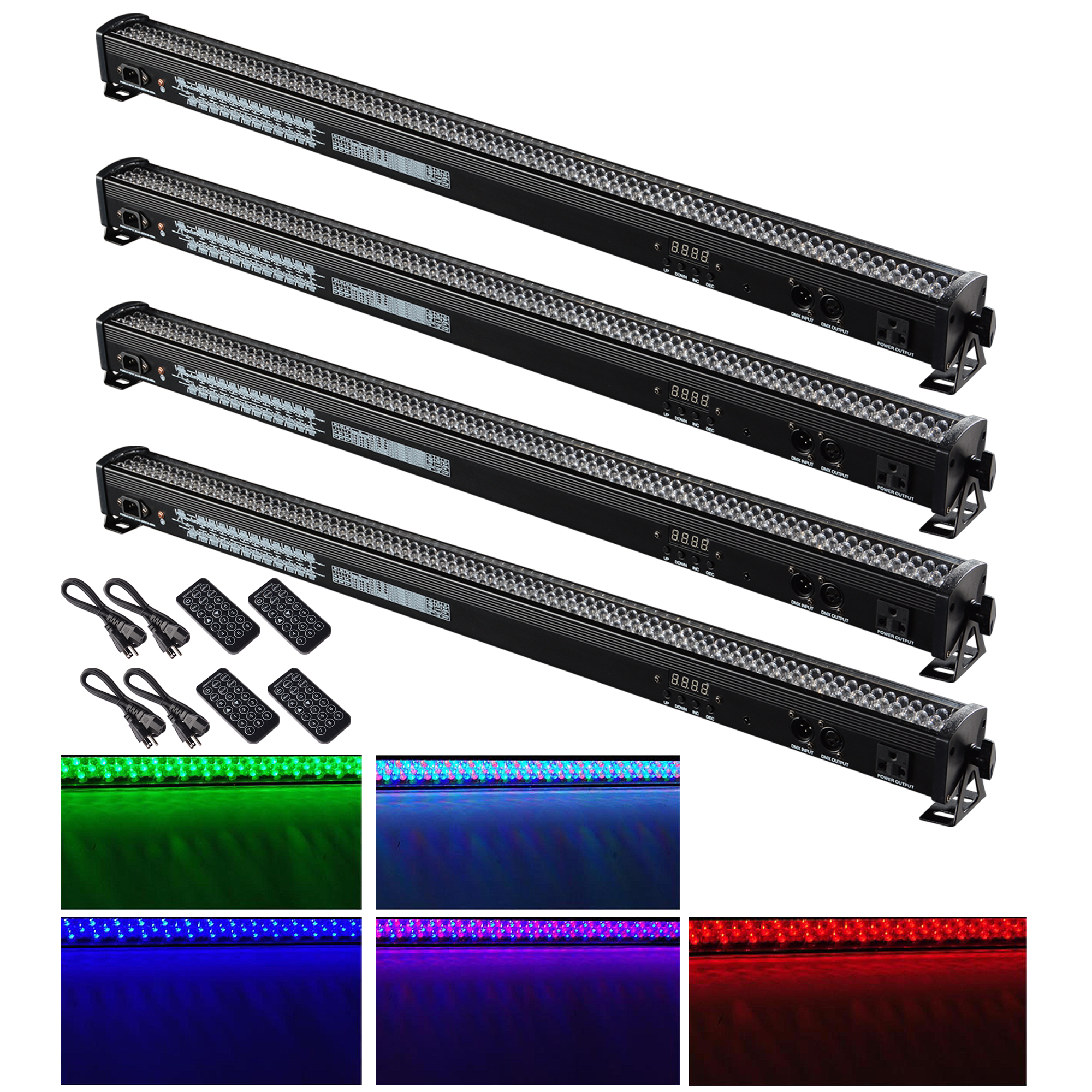 DMX Stage Light Bar 252 LED Sound Activated RGB Lighting for Disco ...