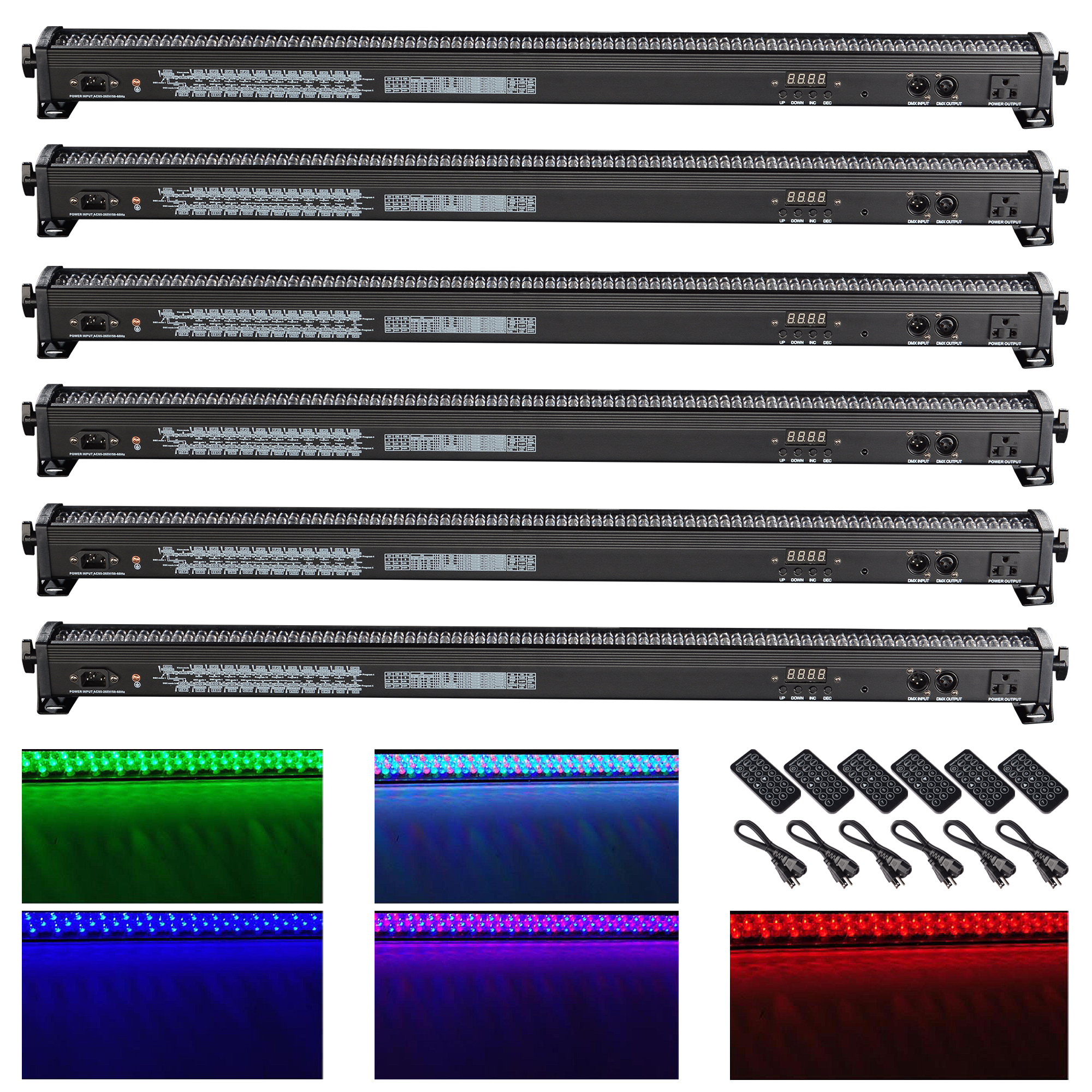 DMX Stage Light Bar 252 LED Sound Activated RGB Lighting for Disco ...