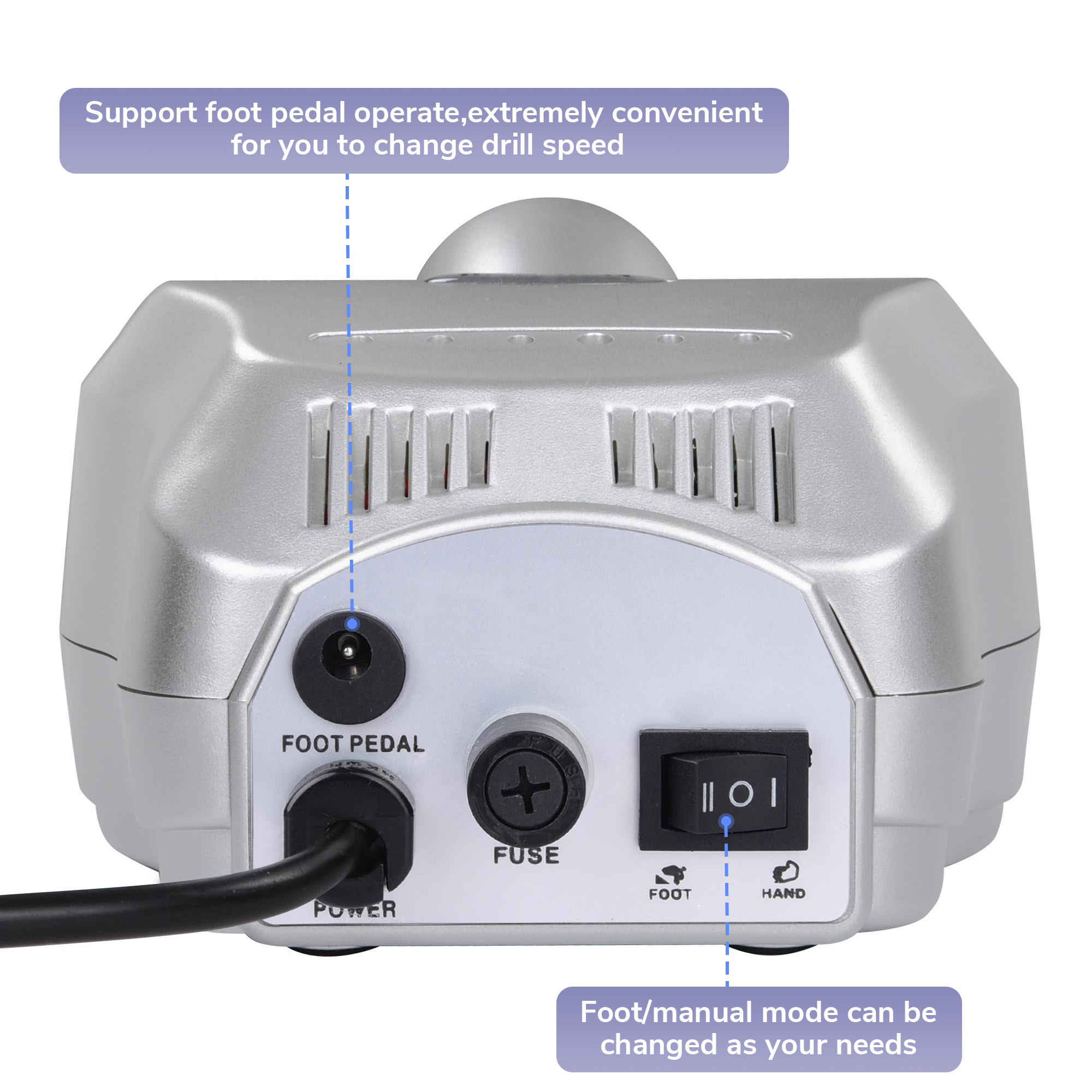 Electric Nail Drill File Art for Acrylic Nails Machine Manicure ...