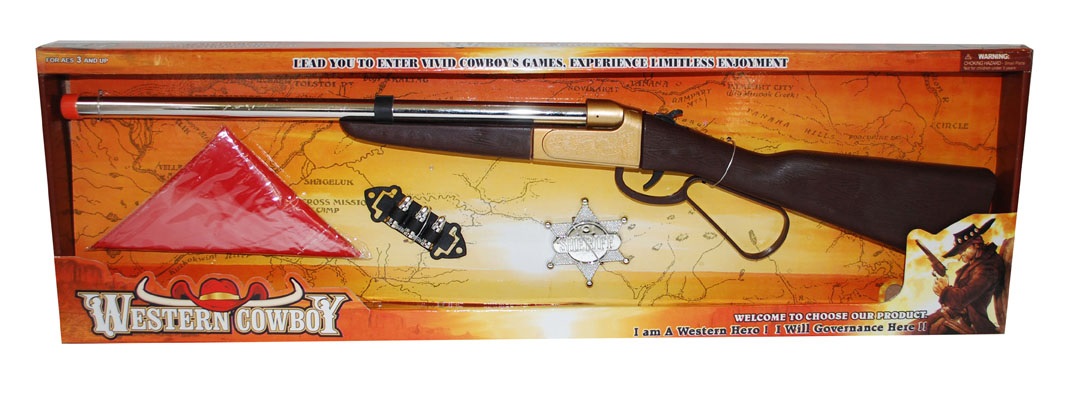 23.5" Western Cowboy Rifle Toy Pop Gun Set Child Costume Accessory Kit ...