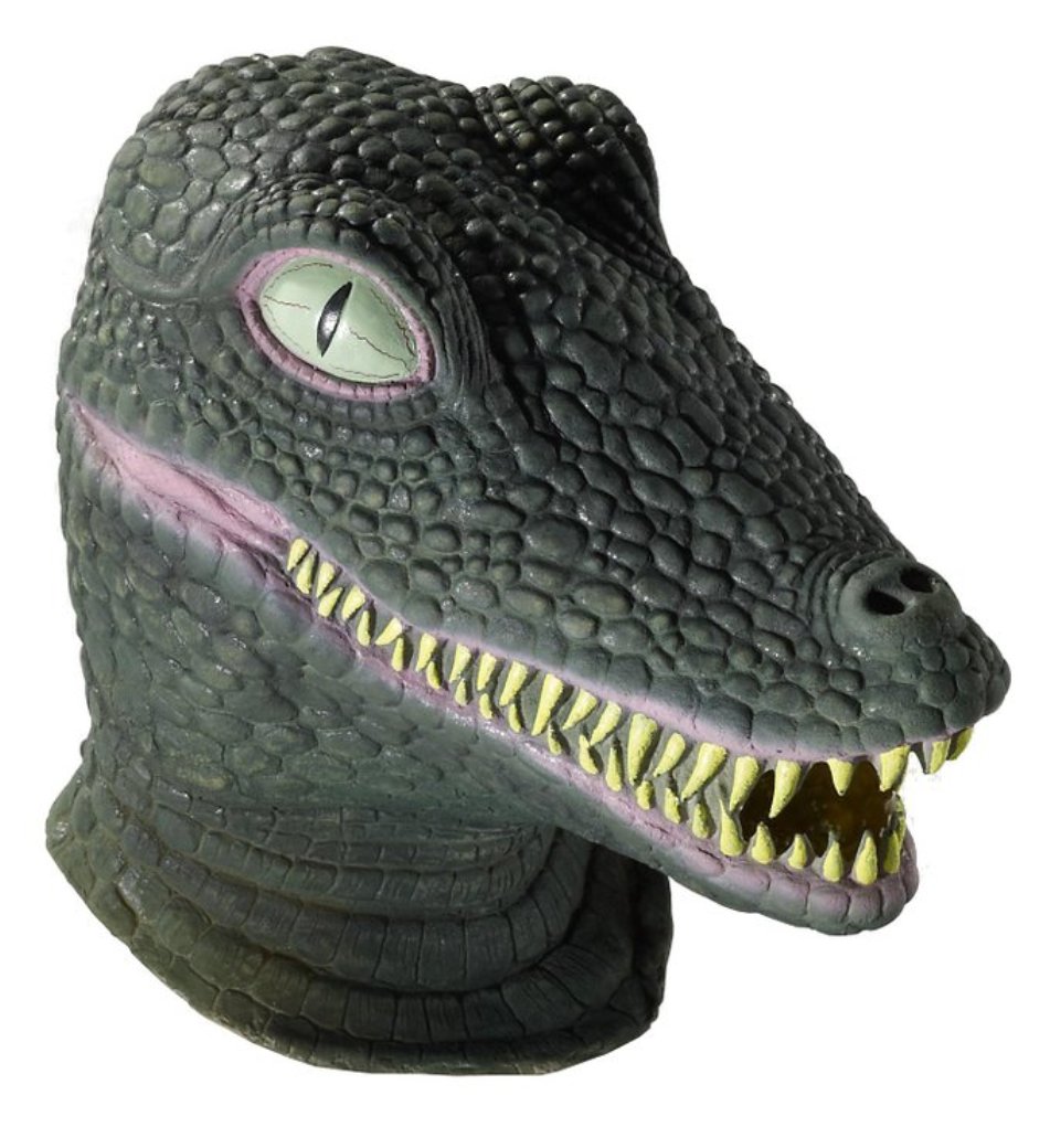 Deluxe Latex Crocodile Alligator Dragon Godzilla Adult Mask Animal ...
