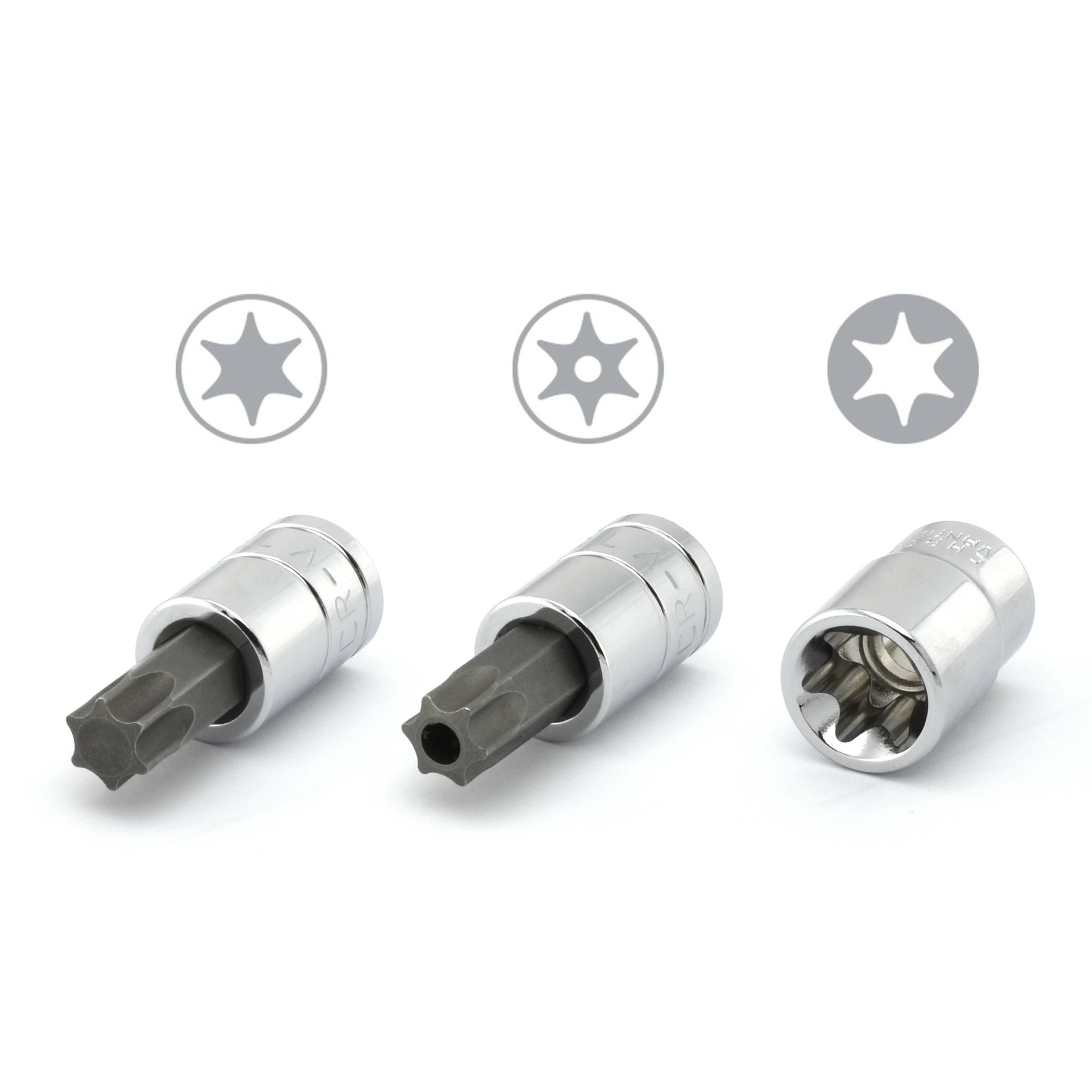 External Torx Socket Bit | 35pc E Tamper Proof Security Star Female 1/4 ...