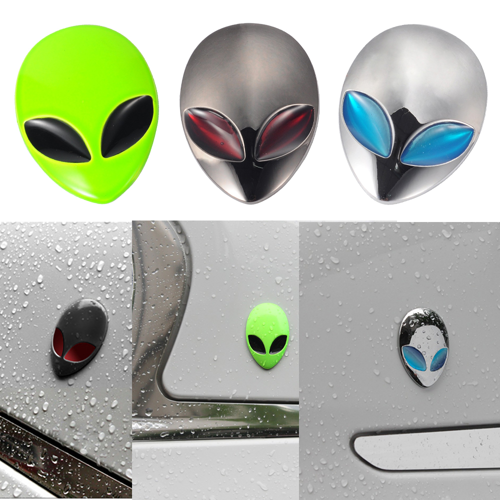 Zinc Alloy Alienware Alien Head Logo Car Sticker Badge Emblem Car ...