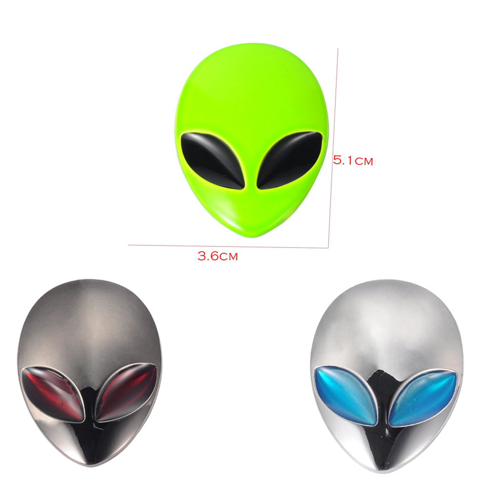 Zinc Alloy Alienware Alien Head Logo Car Sticker Badge Emblem Car ...