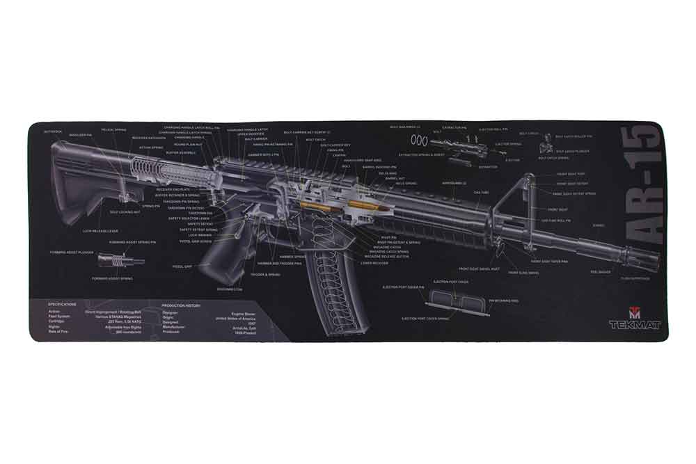 TekMat AR-15 3D Cutaway Gun Cleaning Mat - Black - 12"x36"x18" - 36 ...