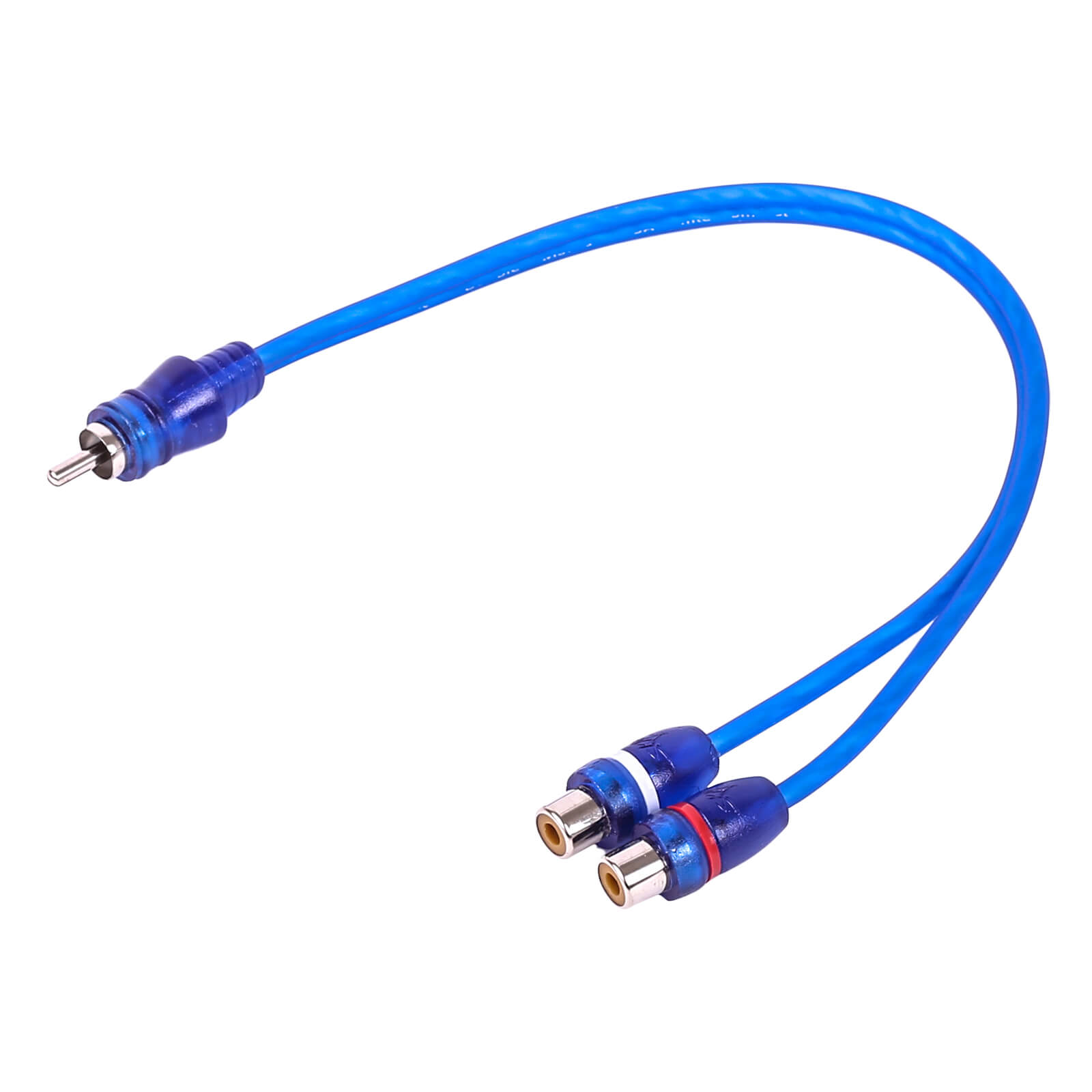 SKARRCA-1M2F | 1-Male to 2-Female RCA Y-Adapter (12-inches) - Skar Audio