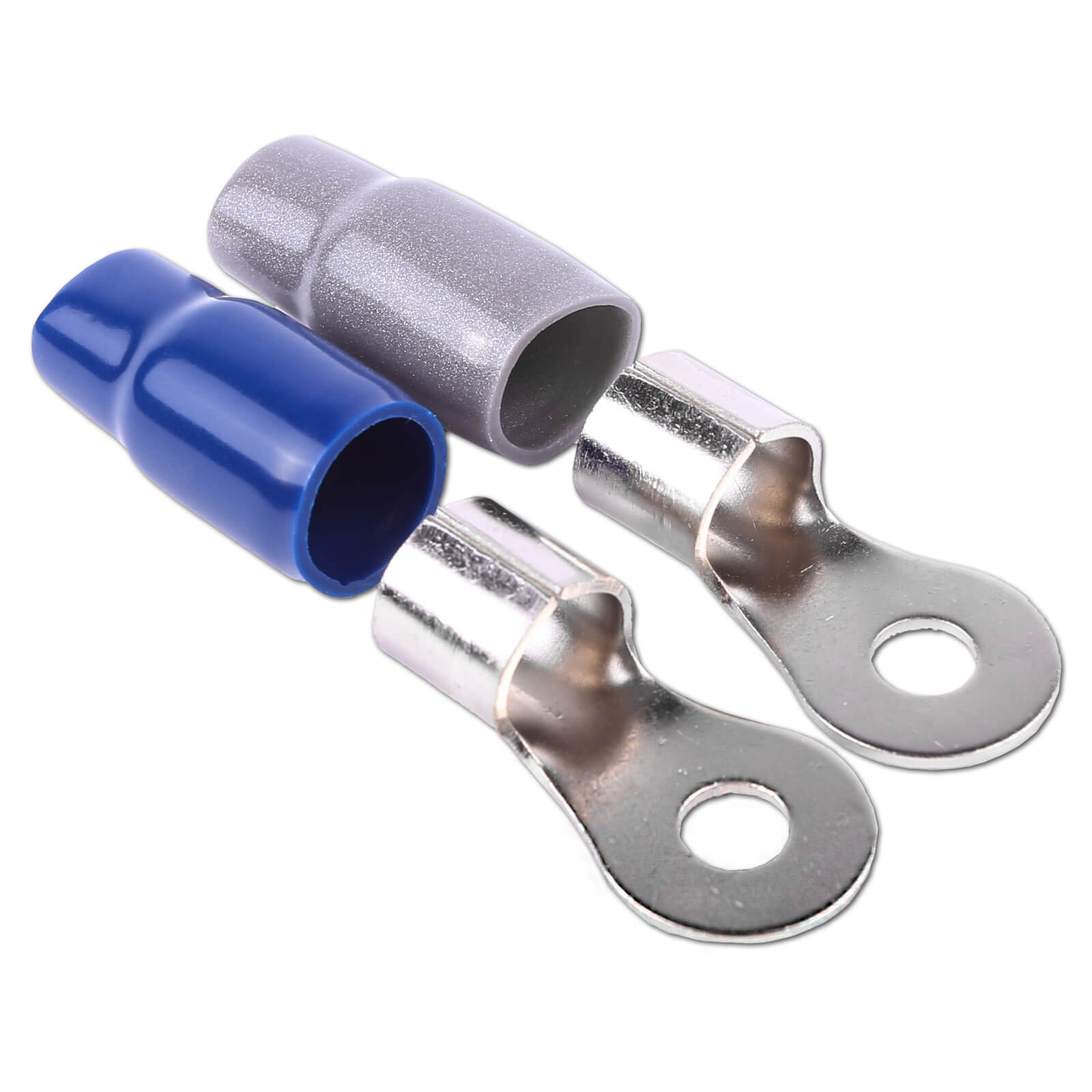 1/0 AWG 5/16" Nickel Plated Premium Ring Terminals (5-Pack) - Skar Audio