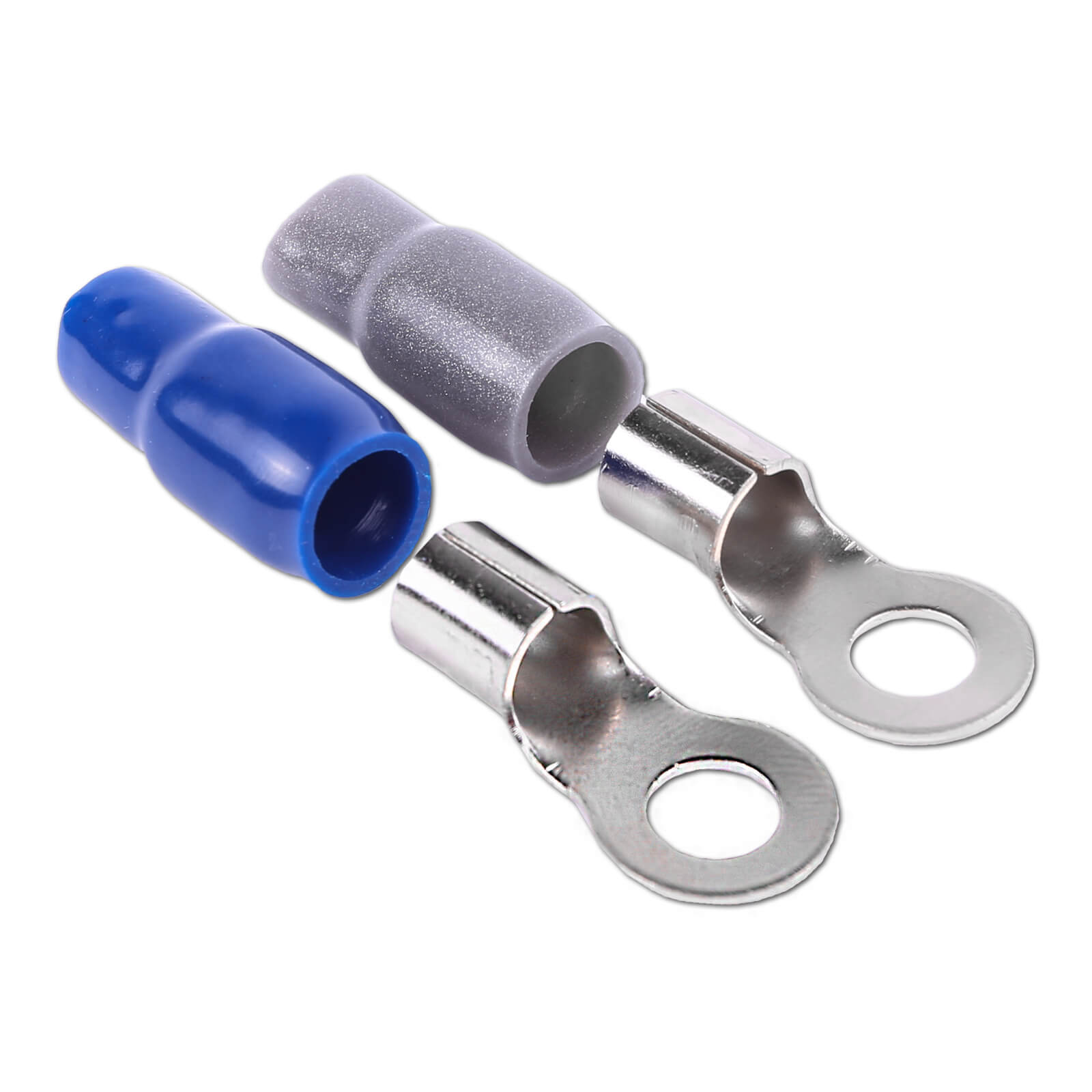 4 AWG 5/16" Nickel Plated Premium Ring Terminals (5-Pack) - Skar Audio