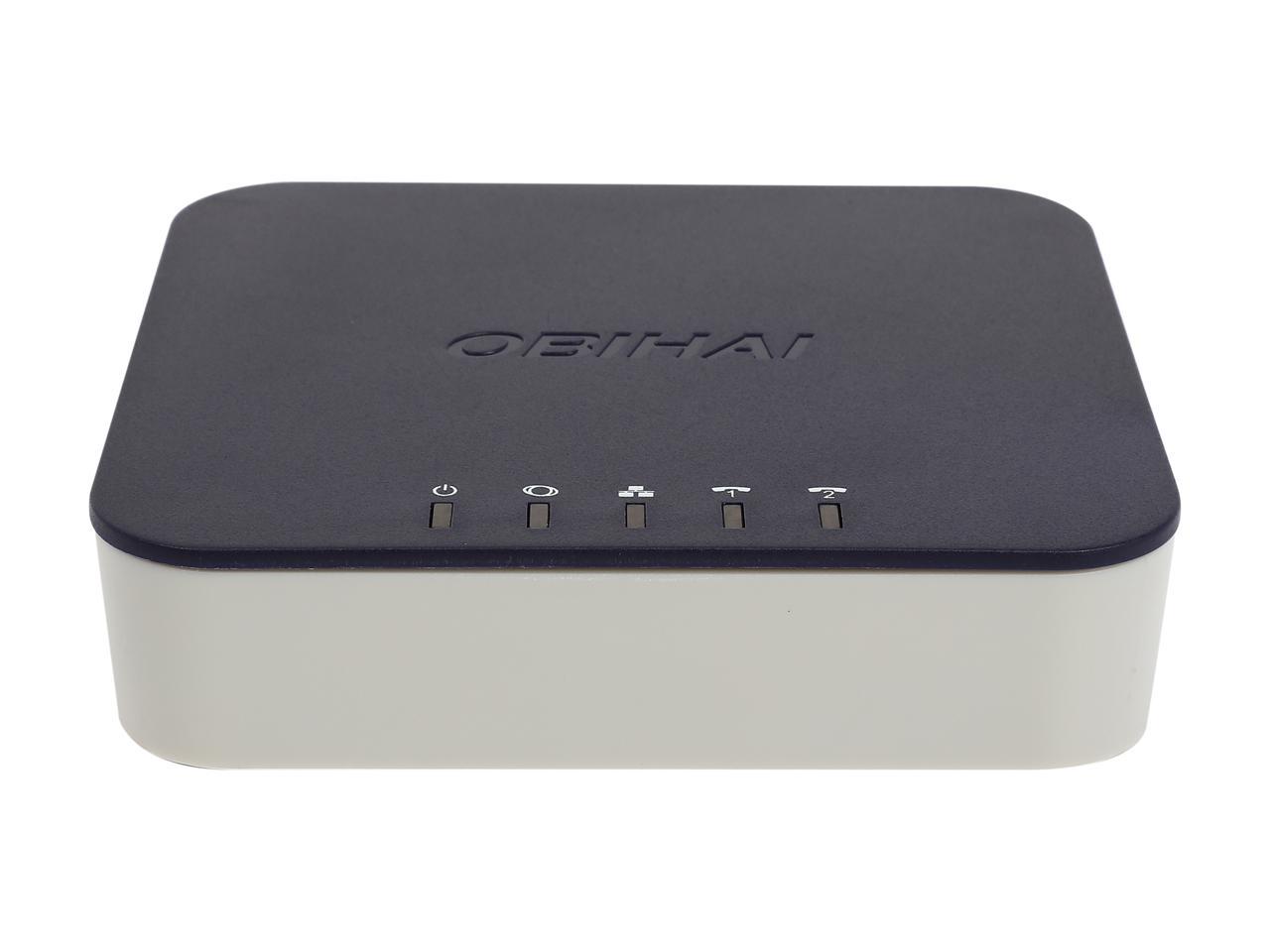 Obihai OBI302 VoIP Telephone Adapter with 2-Phone Ports, Router & USB ...