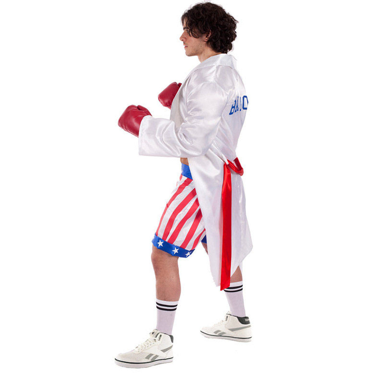 Men's Rocky Balboa Italian Stallion Costume Fancy Dress & Boxing Gloves ...