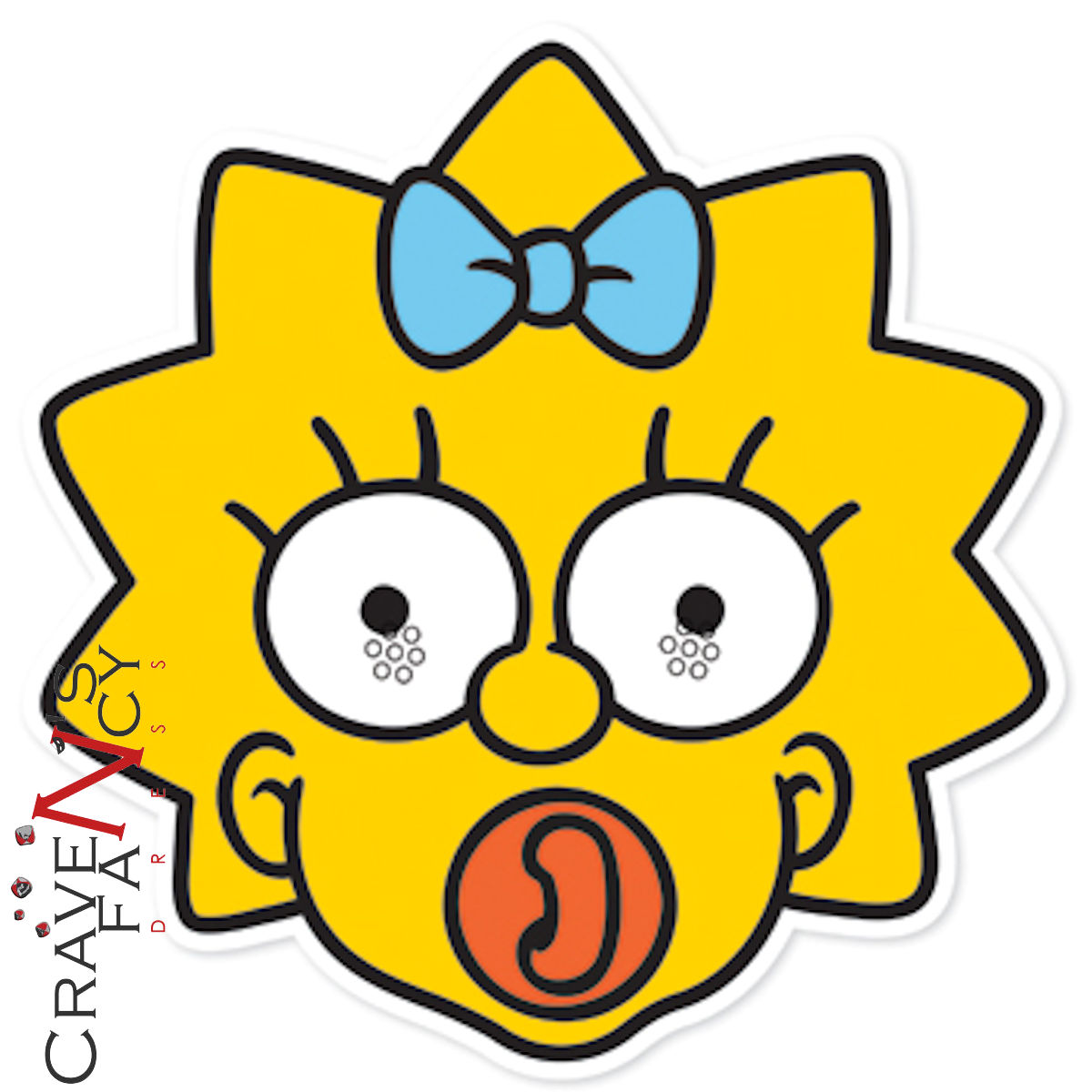 Maggie Simpson Mask 6 Pack Official The Simpsons Card Party Face Masks ...