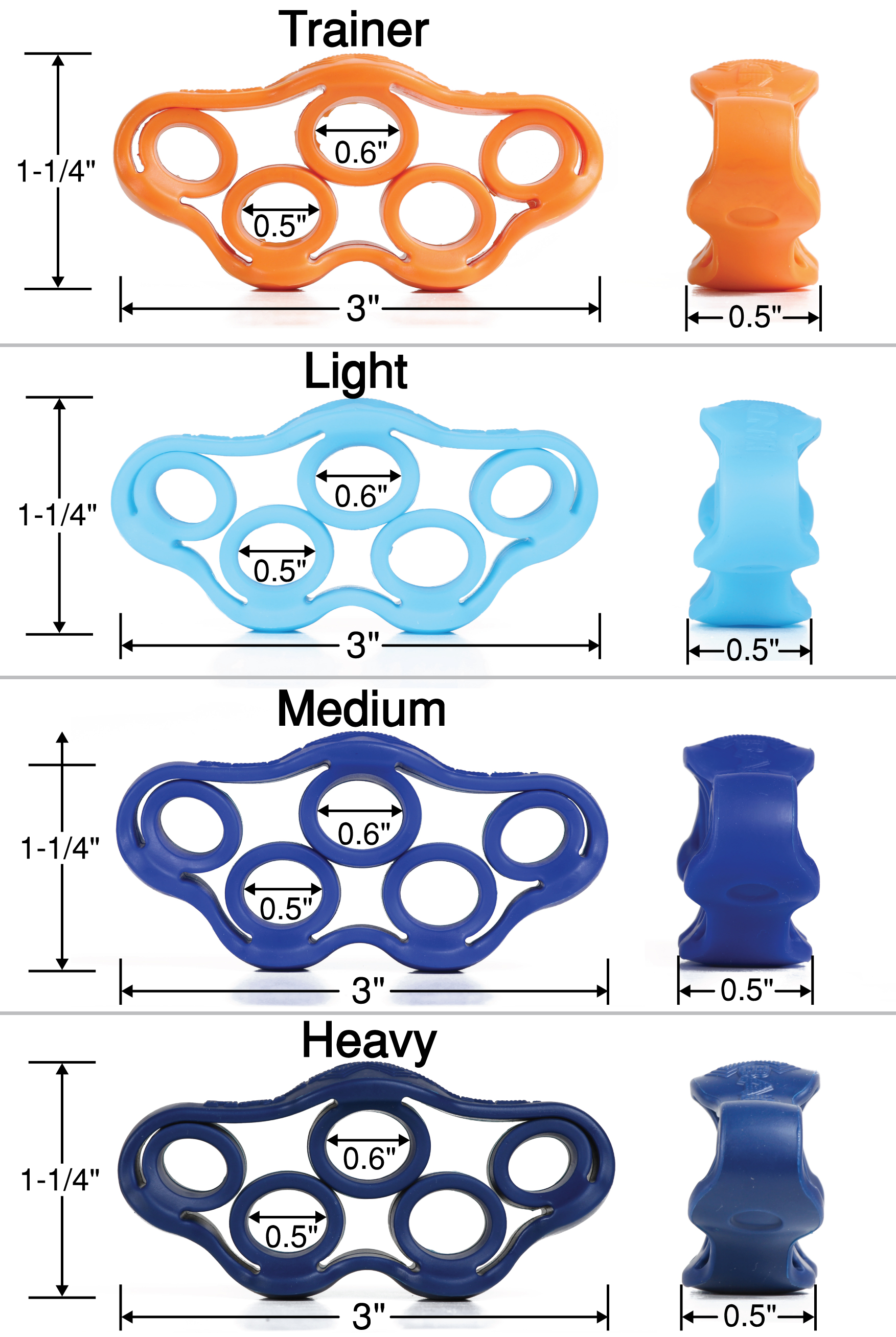 Hand X Band for Grip / Finger Strength, Dexterity (Light, Medium or ...