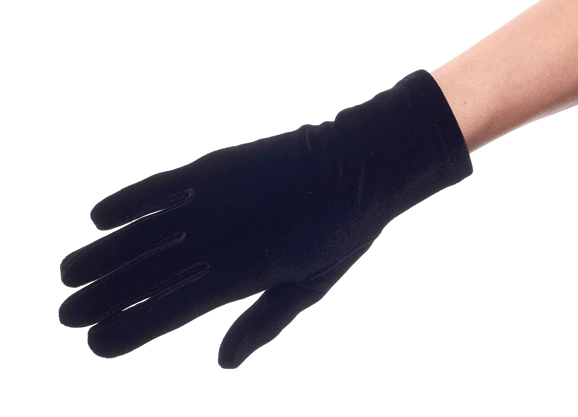Jewel of the Night Velvet Wrist Length Gloves