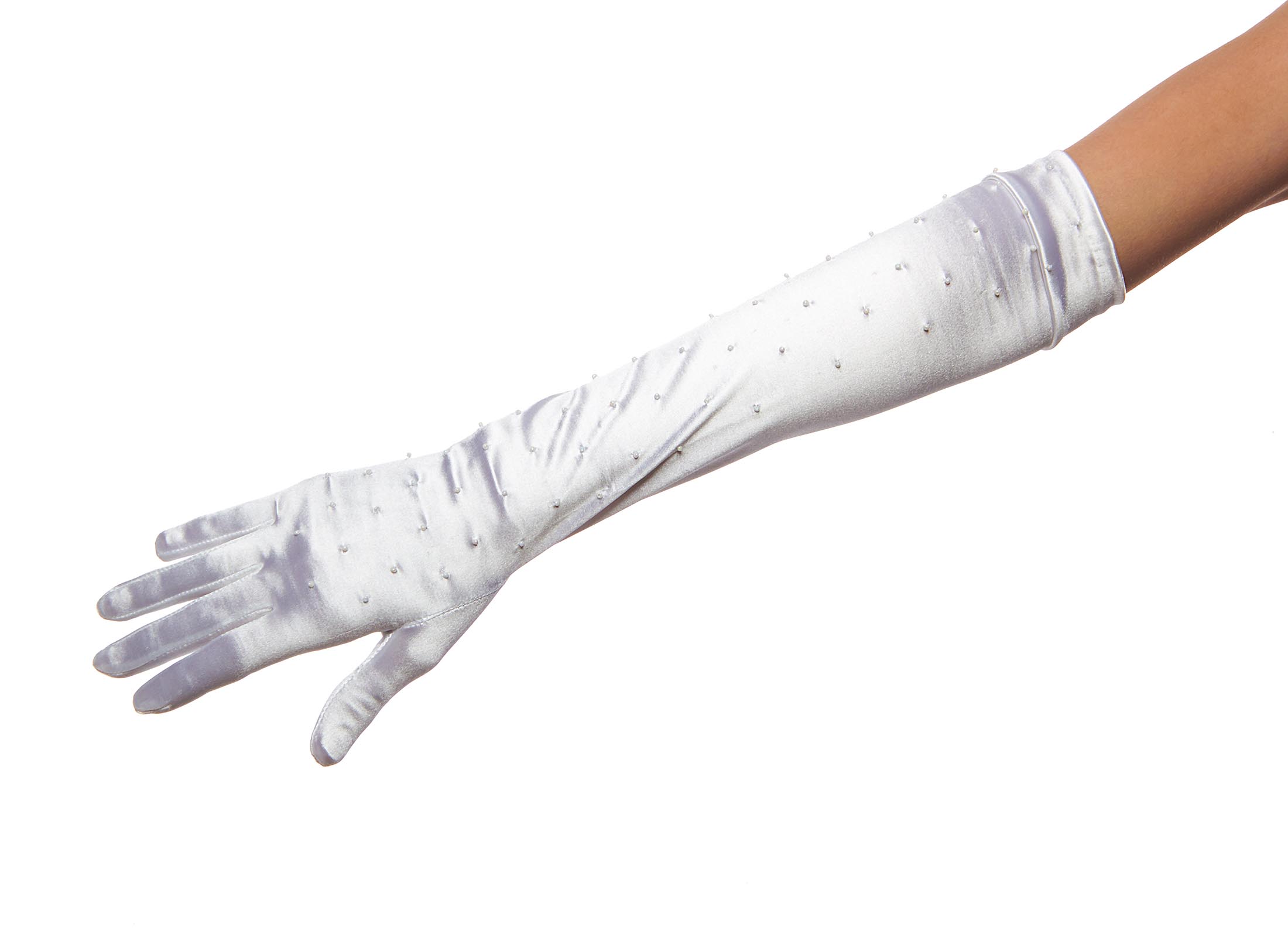 Pretty in Pink Rose Satin Floral Gloves - Greatlookz