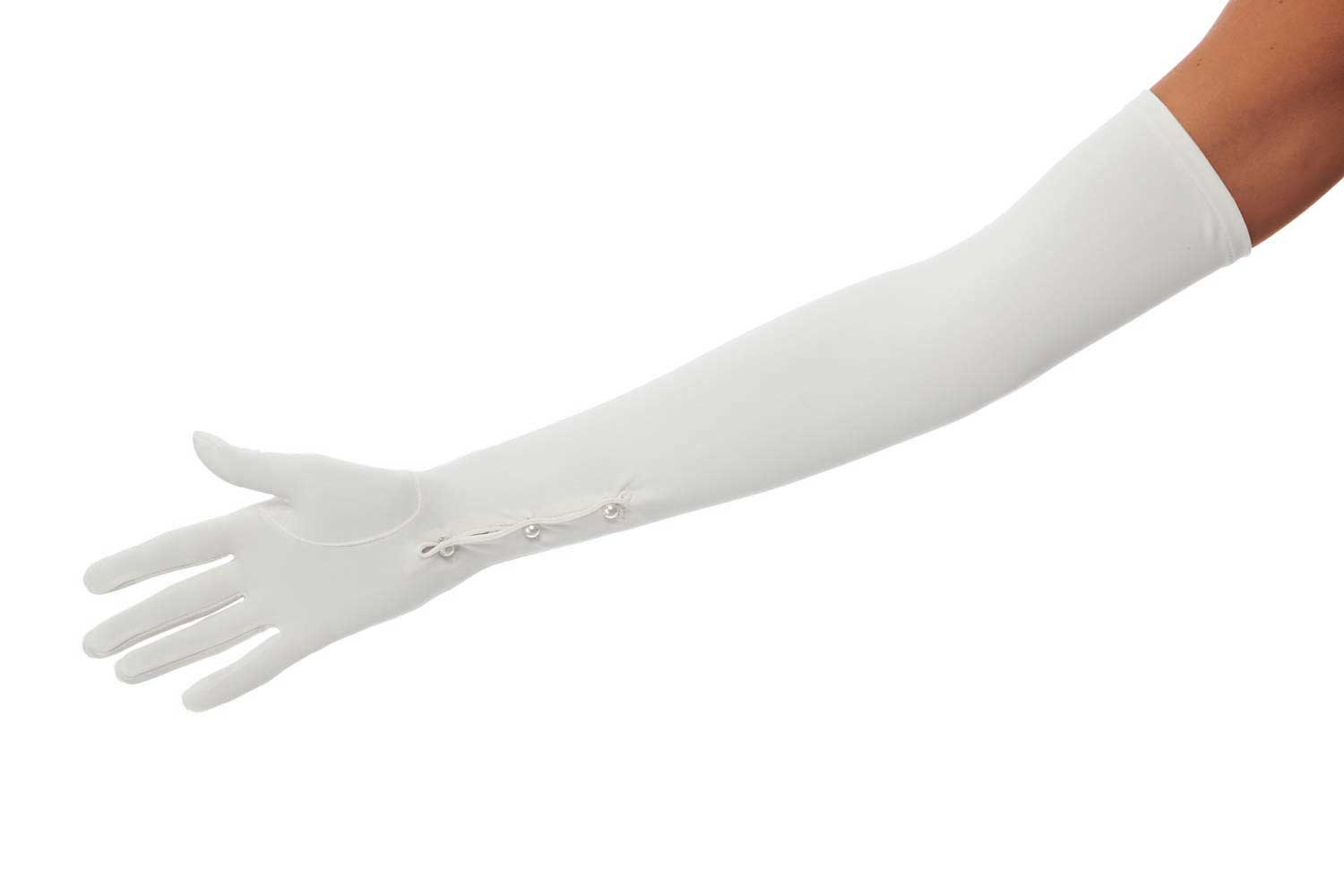 Classic Comfort Stretch Long Opera Gloves with Buttons