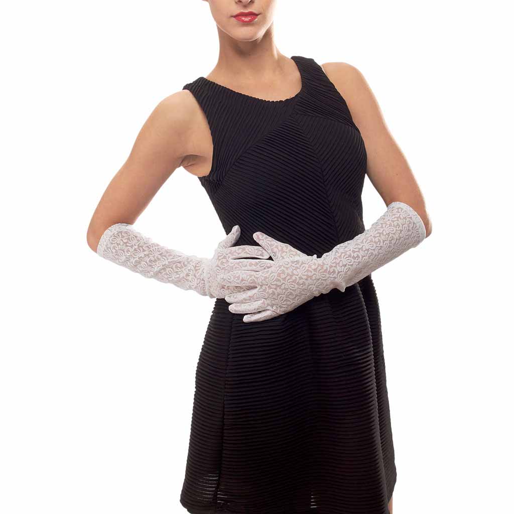 Prom Delight Elbow Length Stretch Lace Gloves