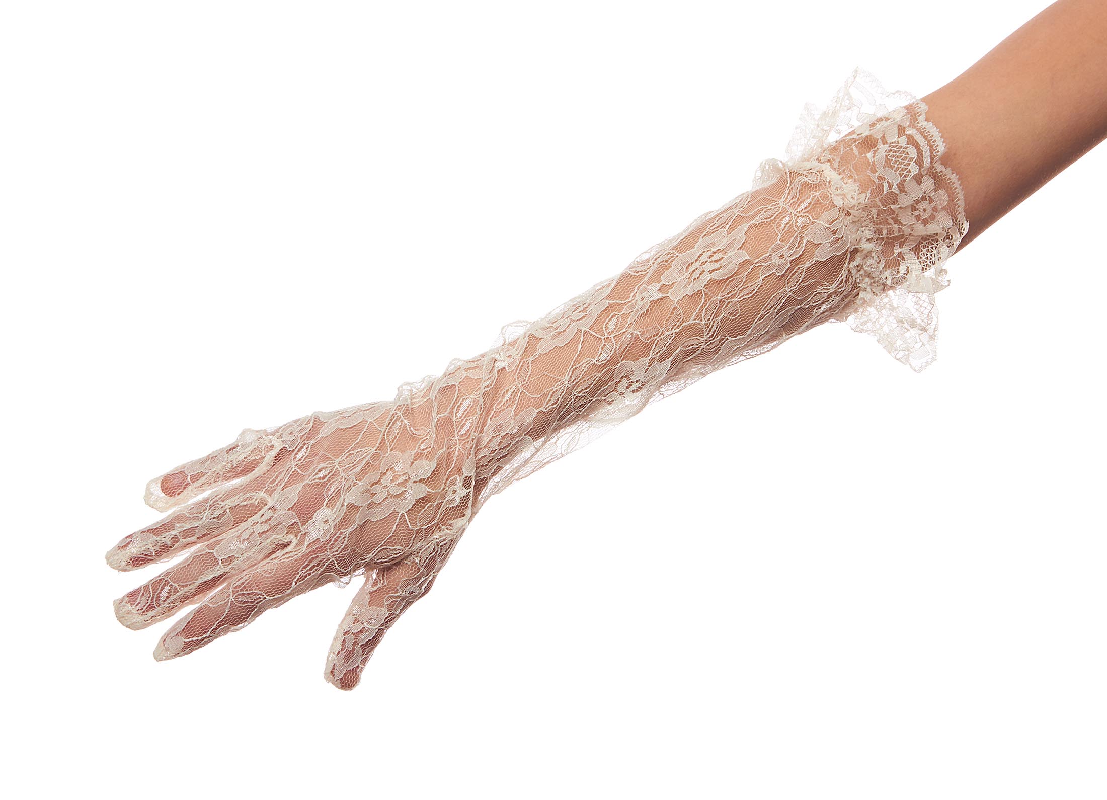 Glamour Girl Lace Elbow Length Gloves