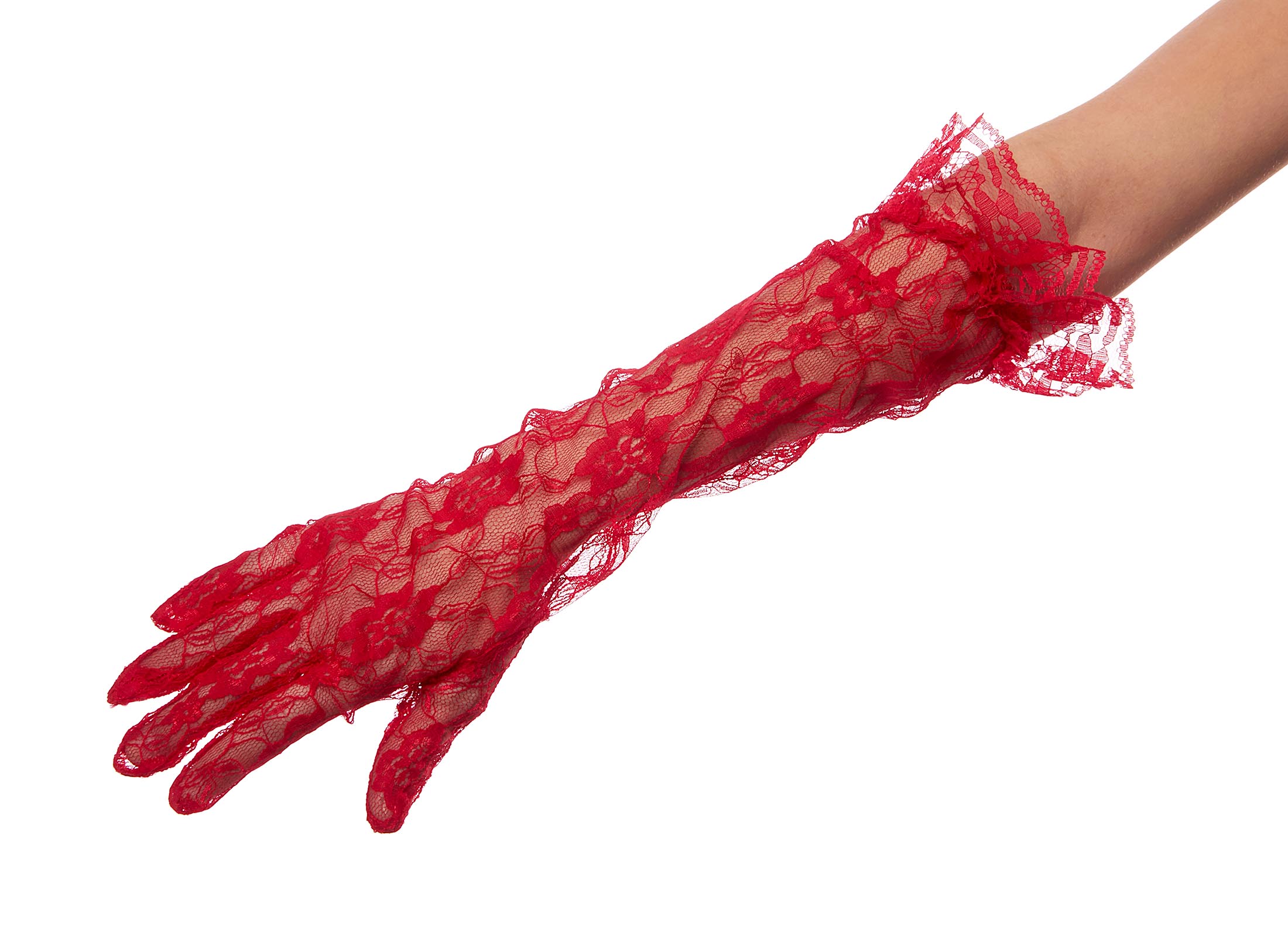 Glamour Girl Lace Elbow Length Gloves