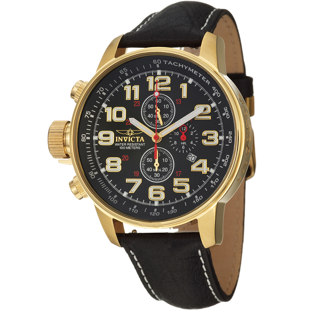 Invicta I-Force 3330 Leather Chronograph Watch 2724272758008 | eBay